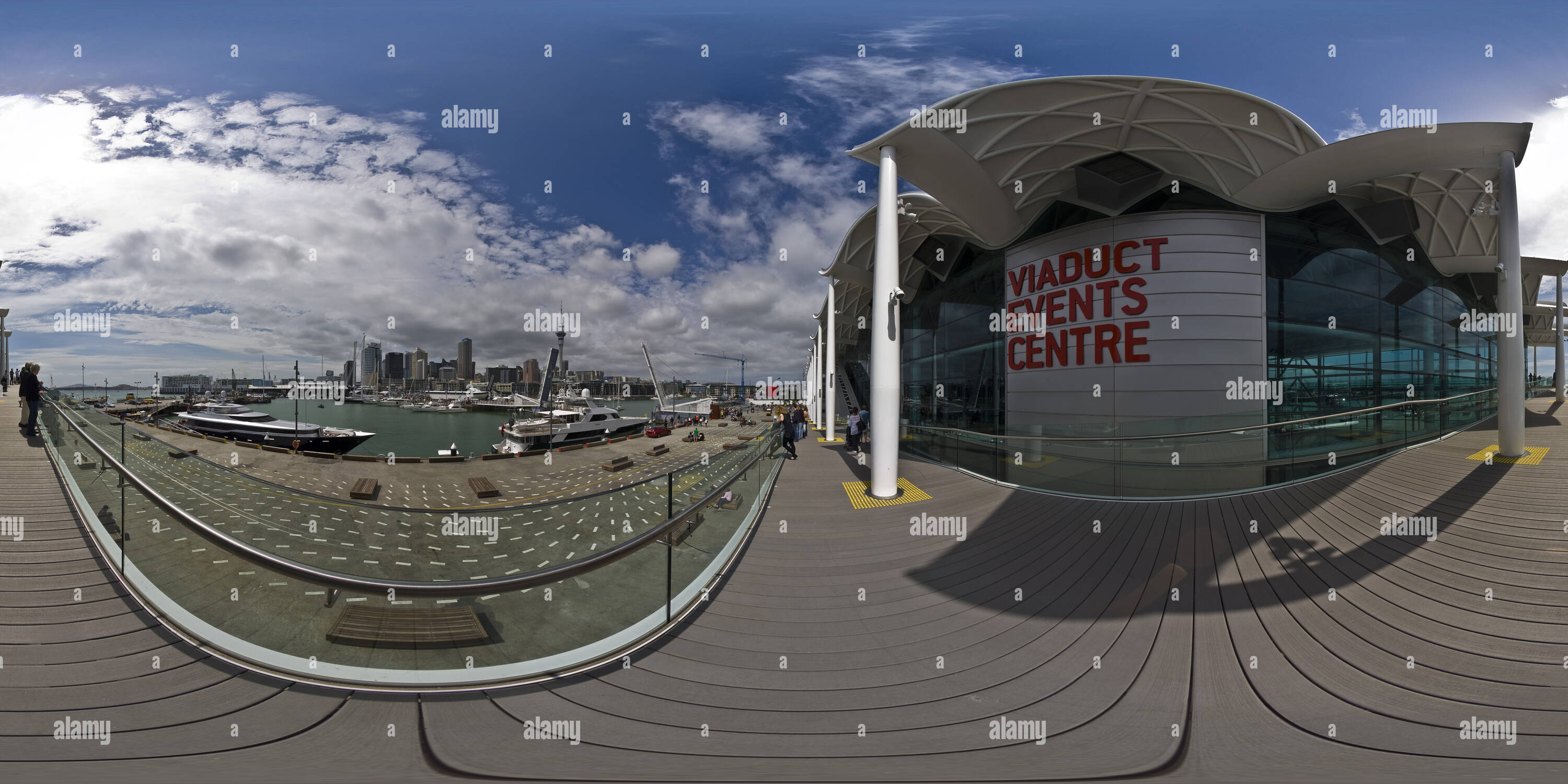 360° view of Viaduct Basin Auckland - Alamy