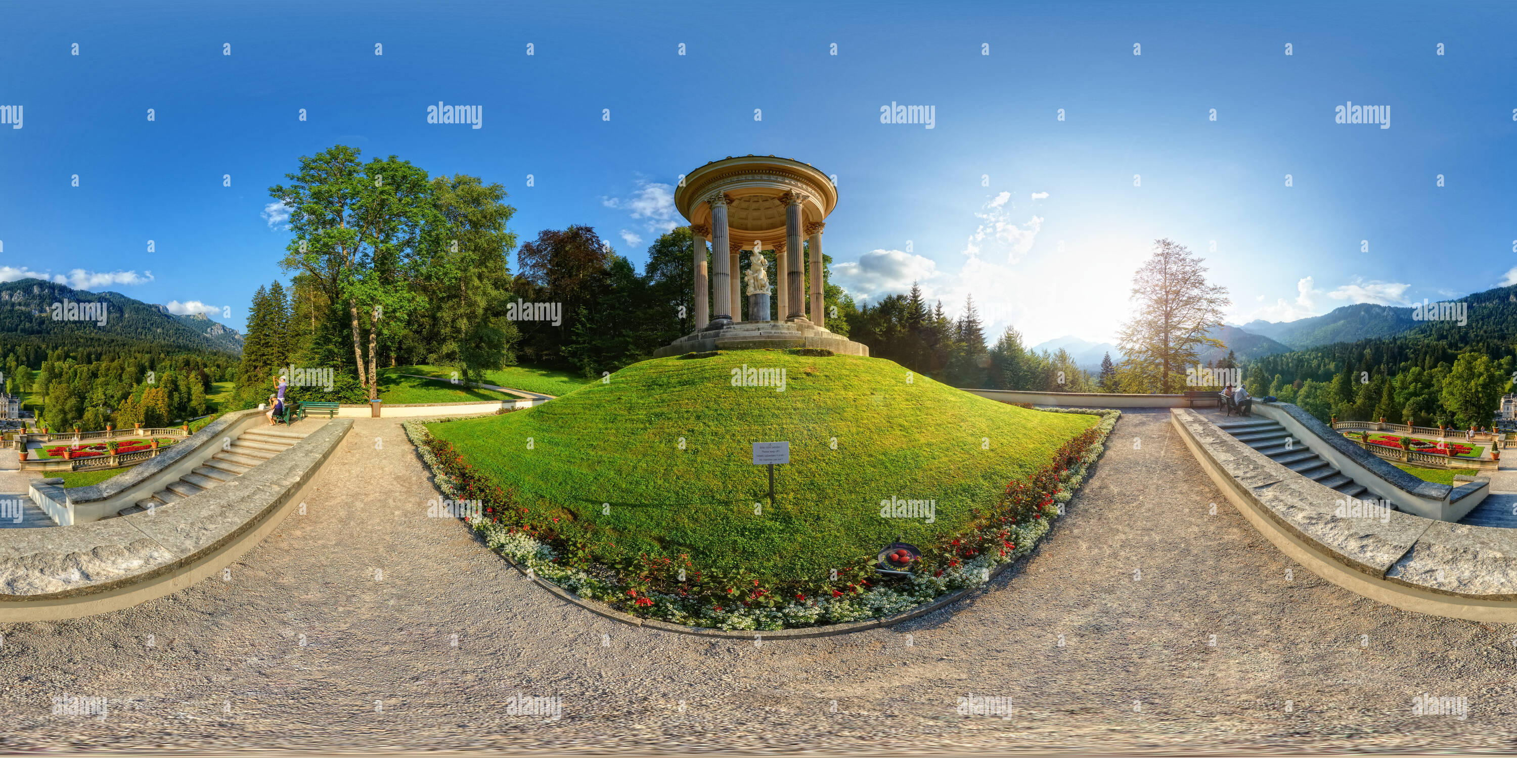 360° view of Schloss Linderhof 06 - Koenig-Ludwig-Nacht 2011 - Alamy