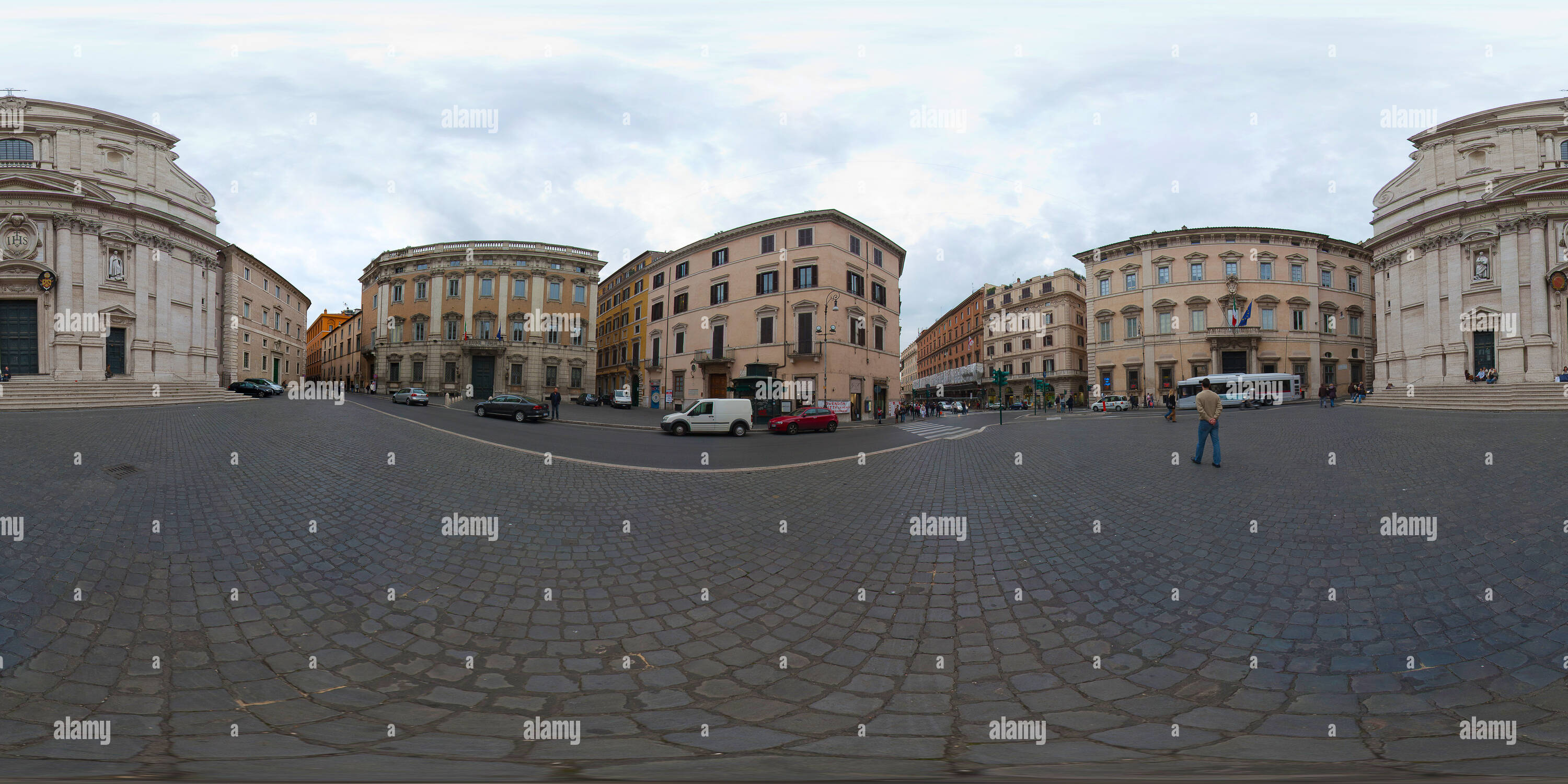 360° view of Piazza del Gesù - Rome - Alamy