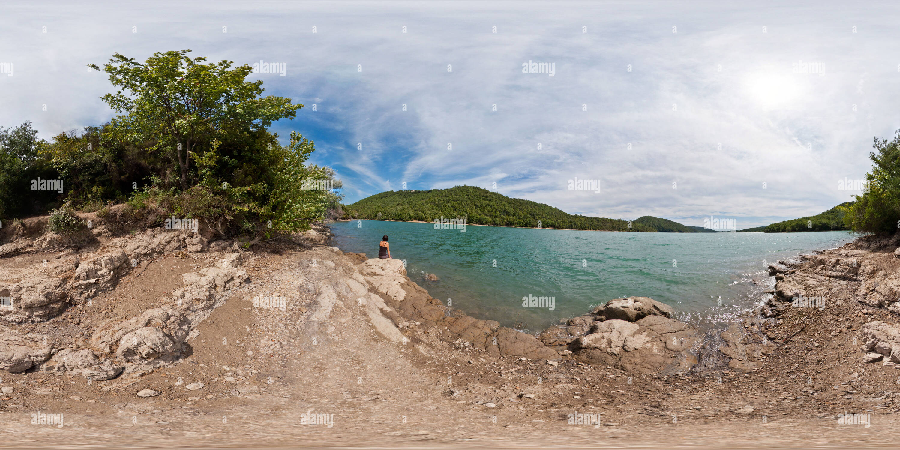 360° view of Lake St. Cassian in Provence, France - Alamy