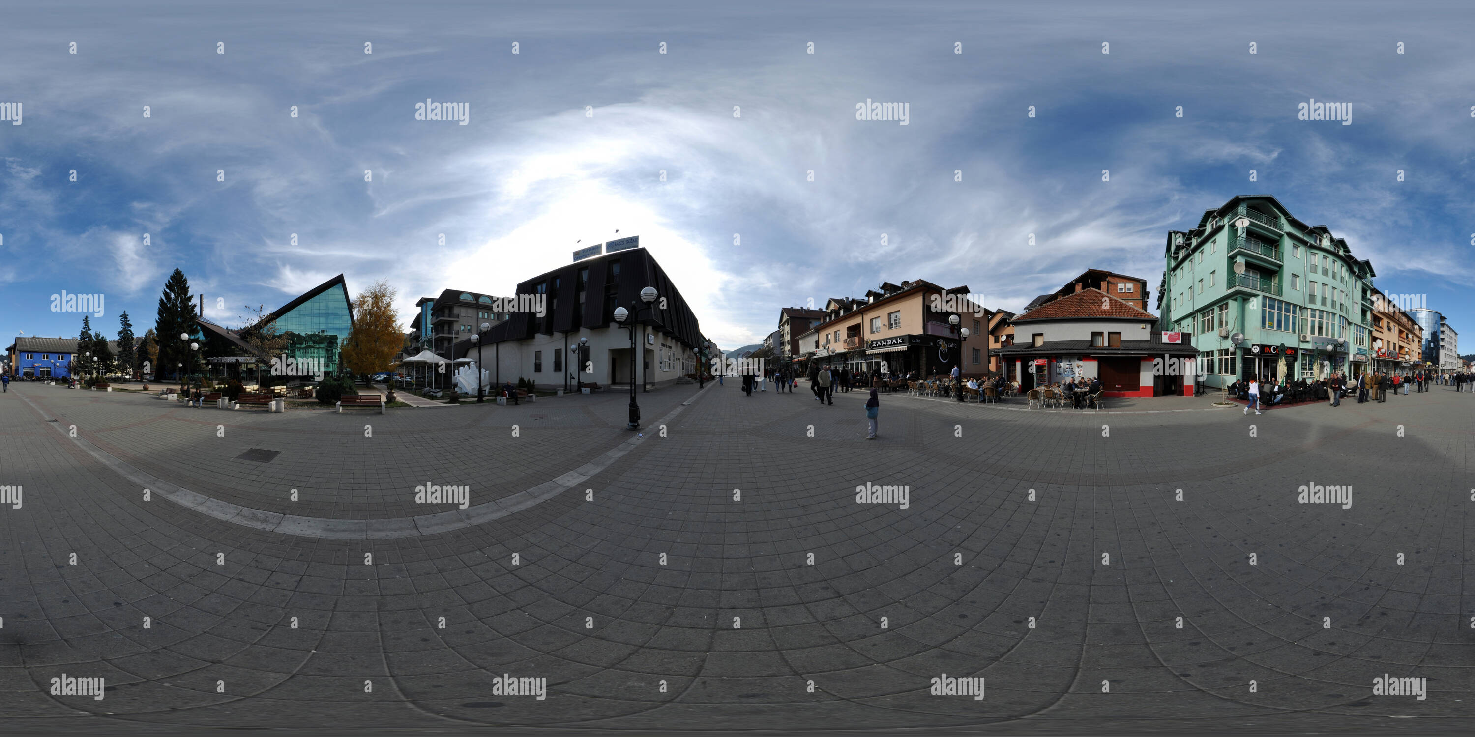 360° view of Main Square In Rozaje (November 2011 - Alamy