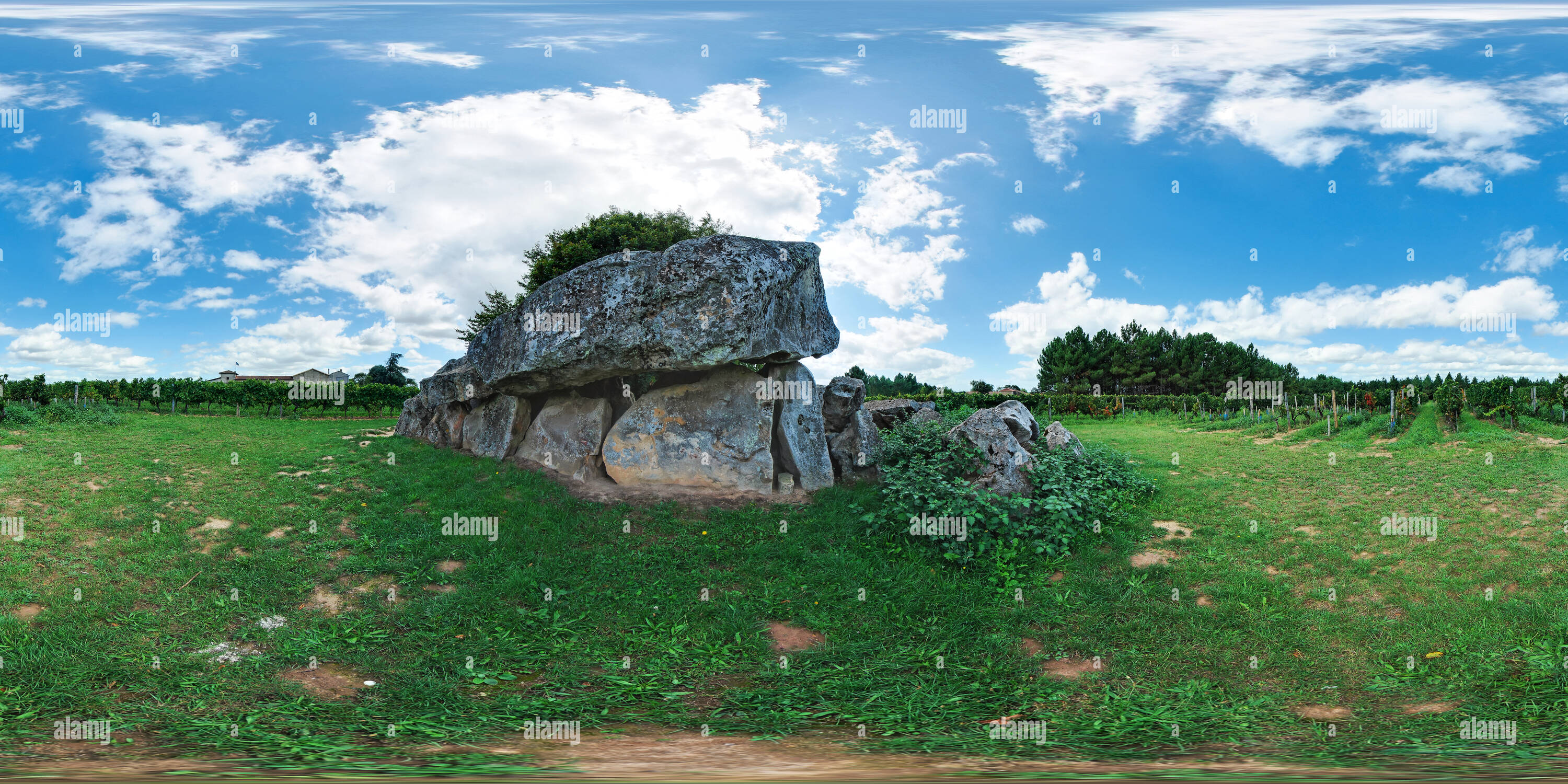 360° view of Dolmen de Pierre-Folle à Montguyon - France - Alamy