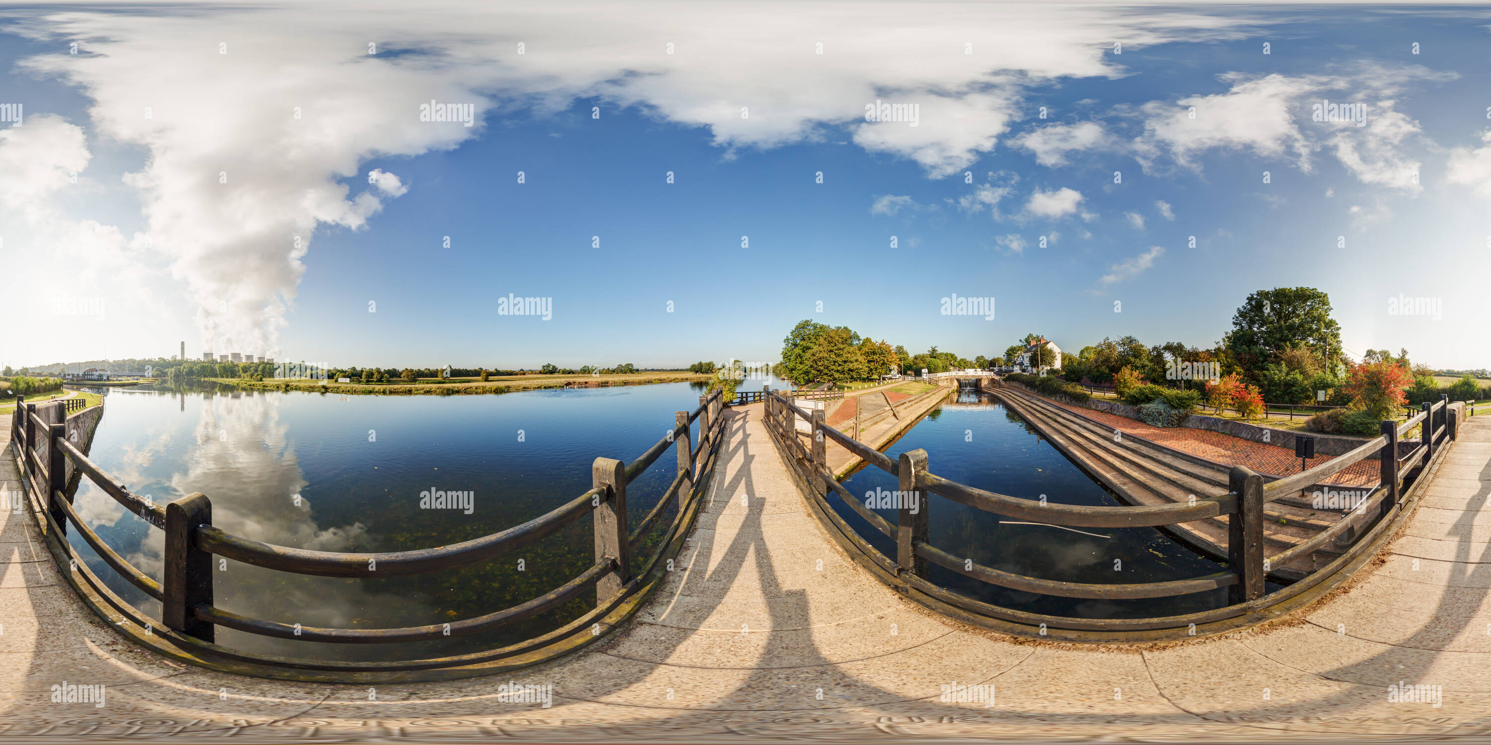 360° view of Trent Lock River Trent Junction - Alamy