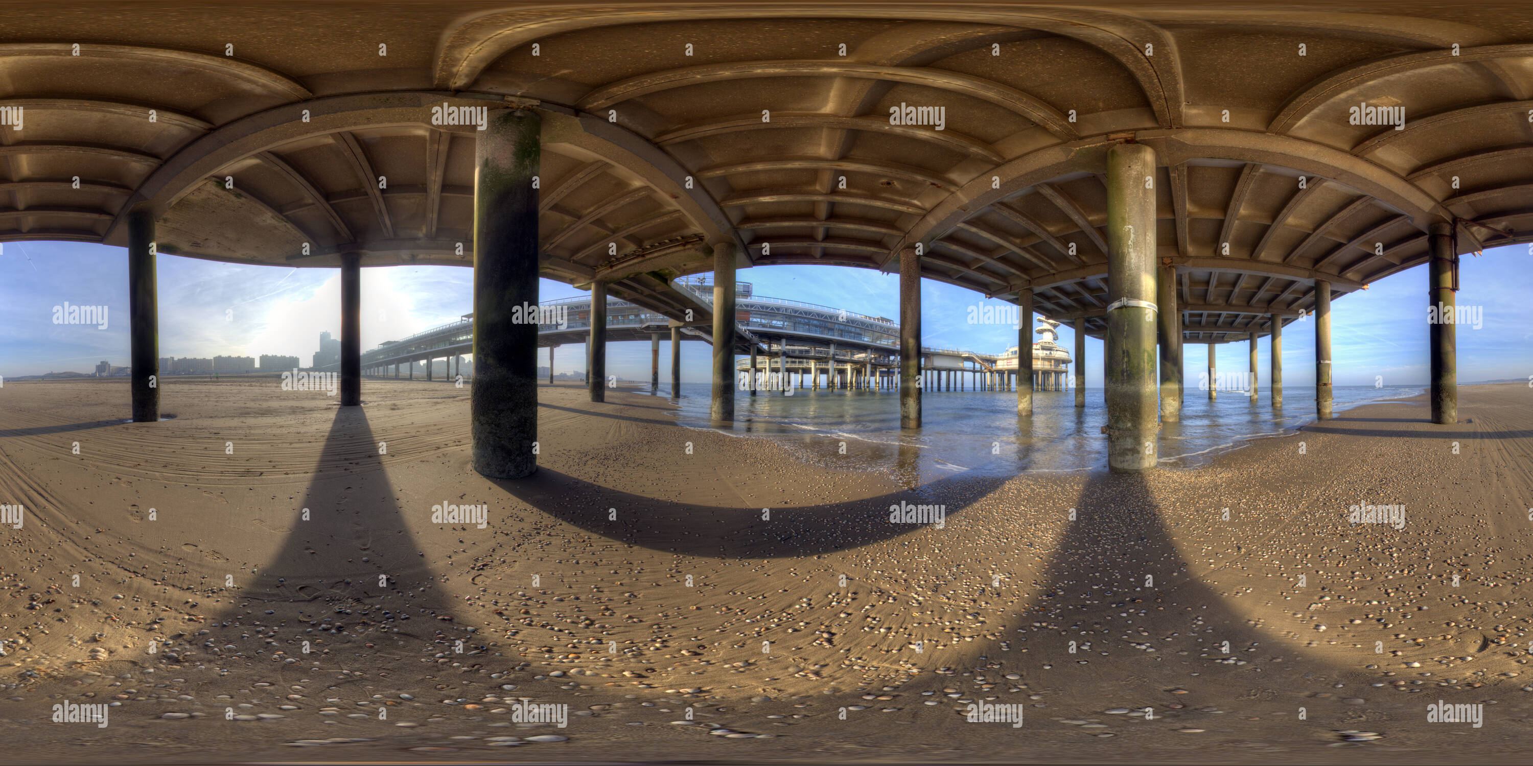 360° view of Under the Scheveningen pier - Alamy