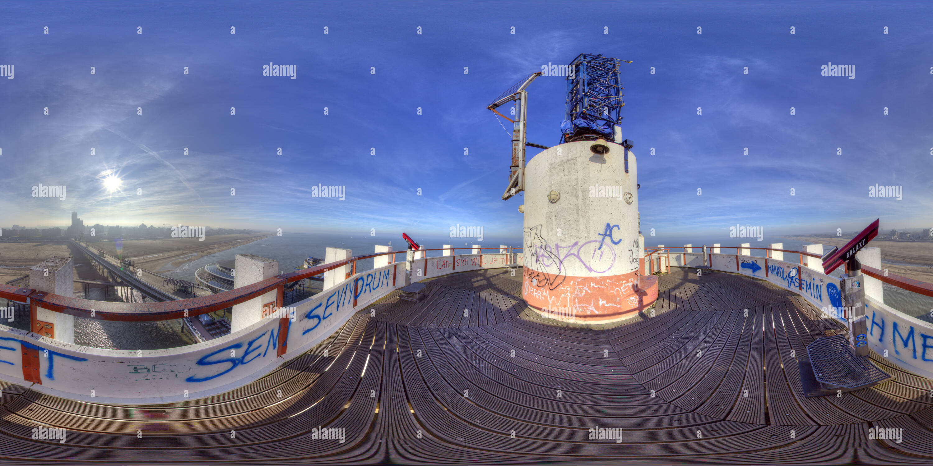 360° view of View from tower on the Scheveningen pier - Alamy