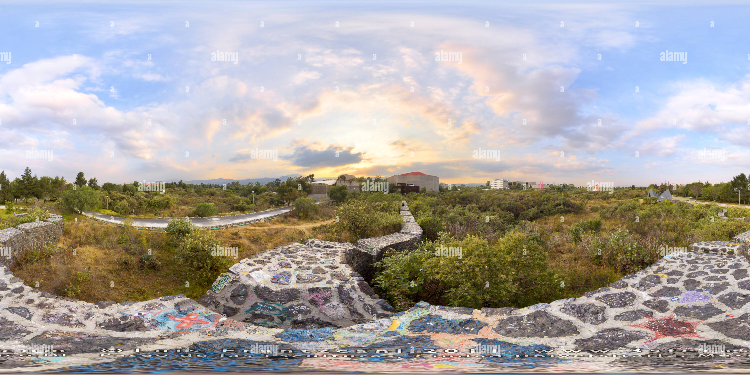 360° view of The snake path at University City, UNAM - Alamy