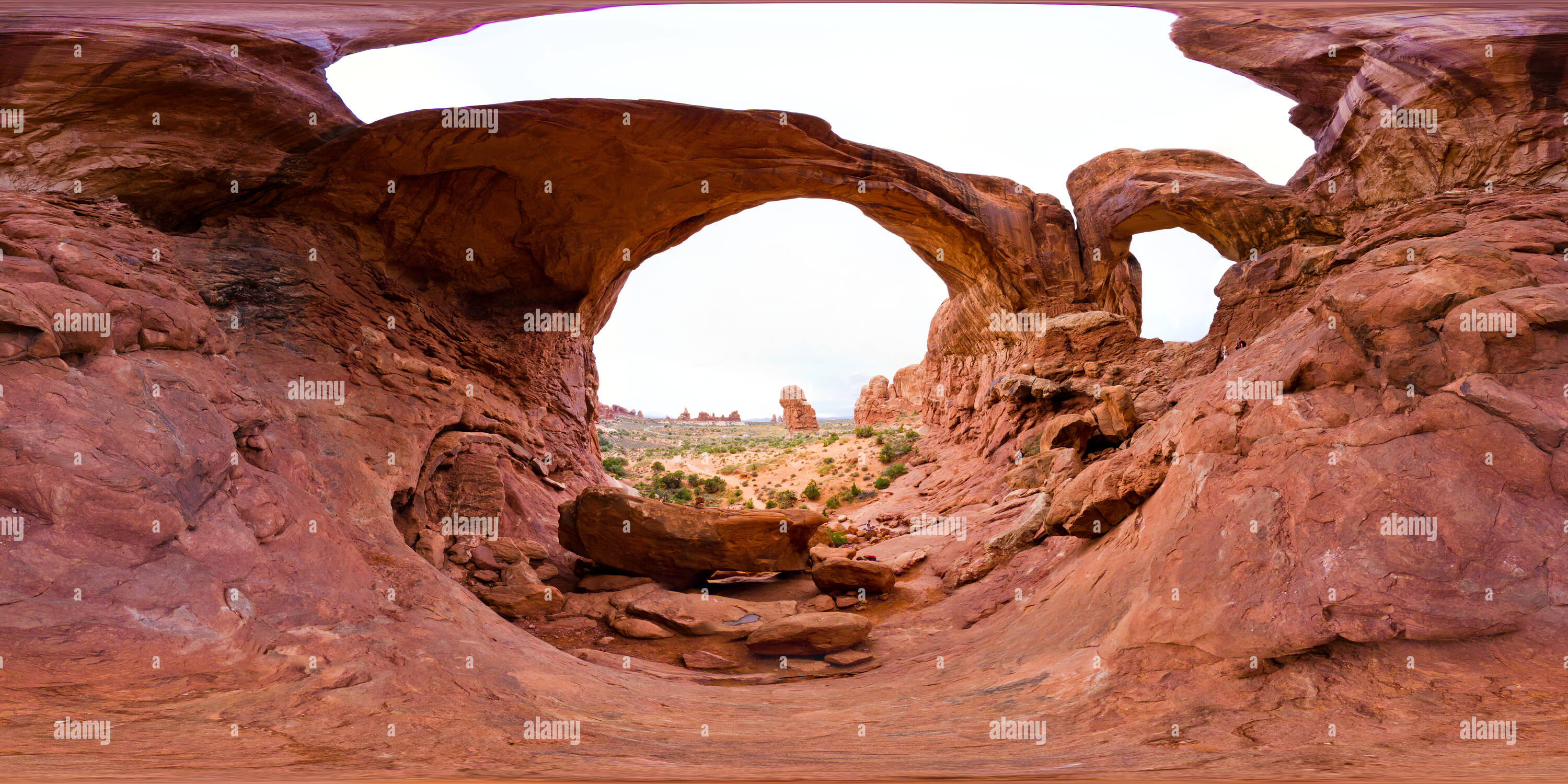 360° view of Double Arch - Arches National Park - Alamy