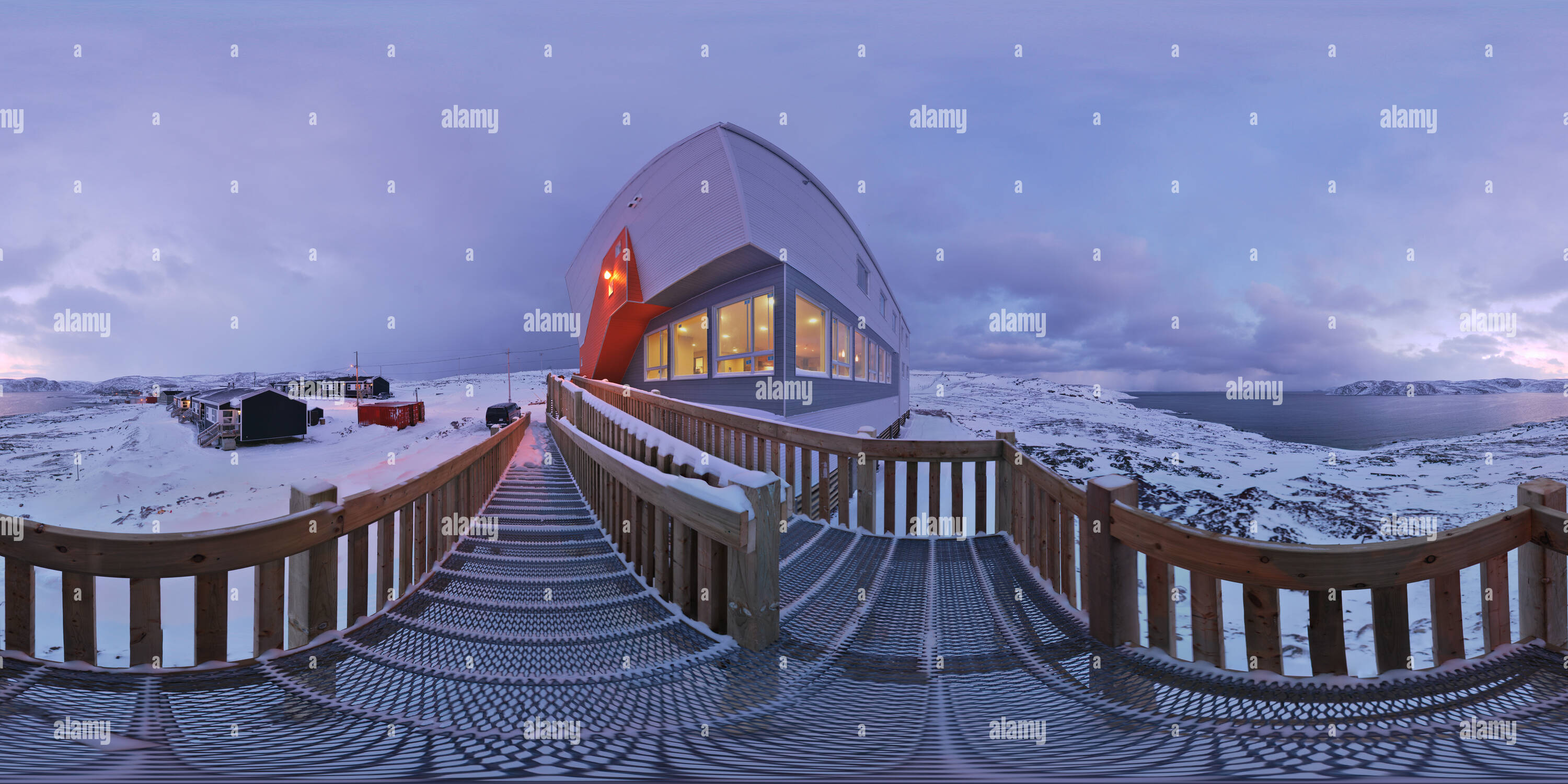 360° view of FCNQ Hotel in Ivujivik - Alamy