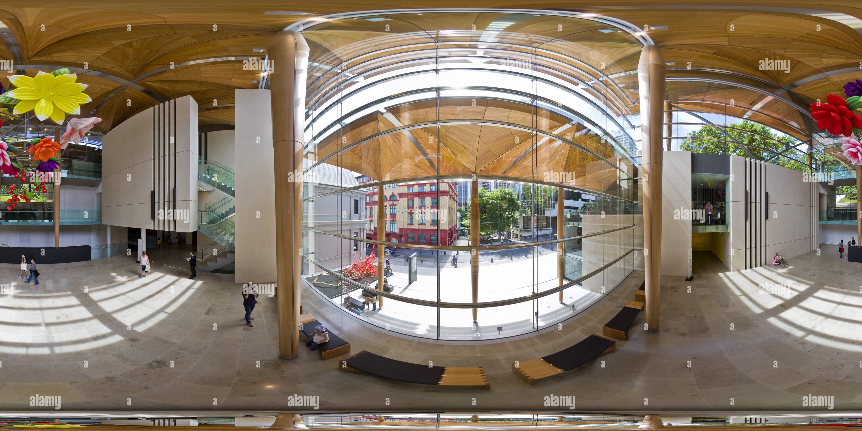 360° view of Auckland Art Gallery - North Atrium - Alamy