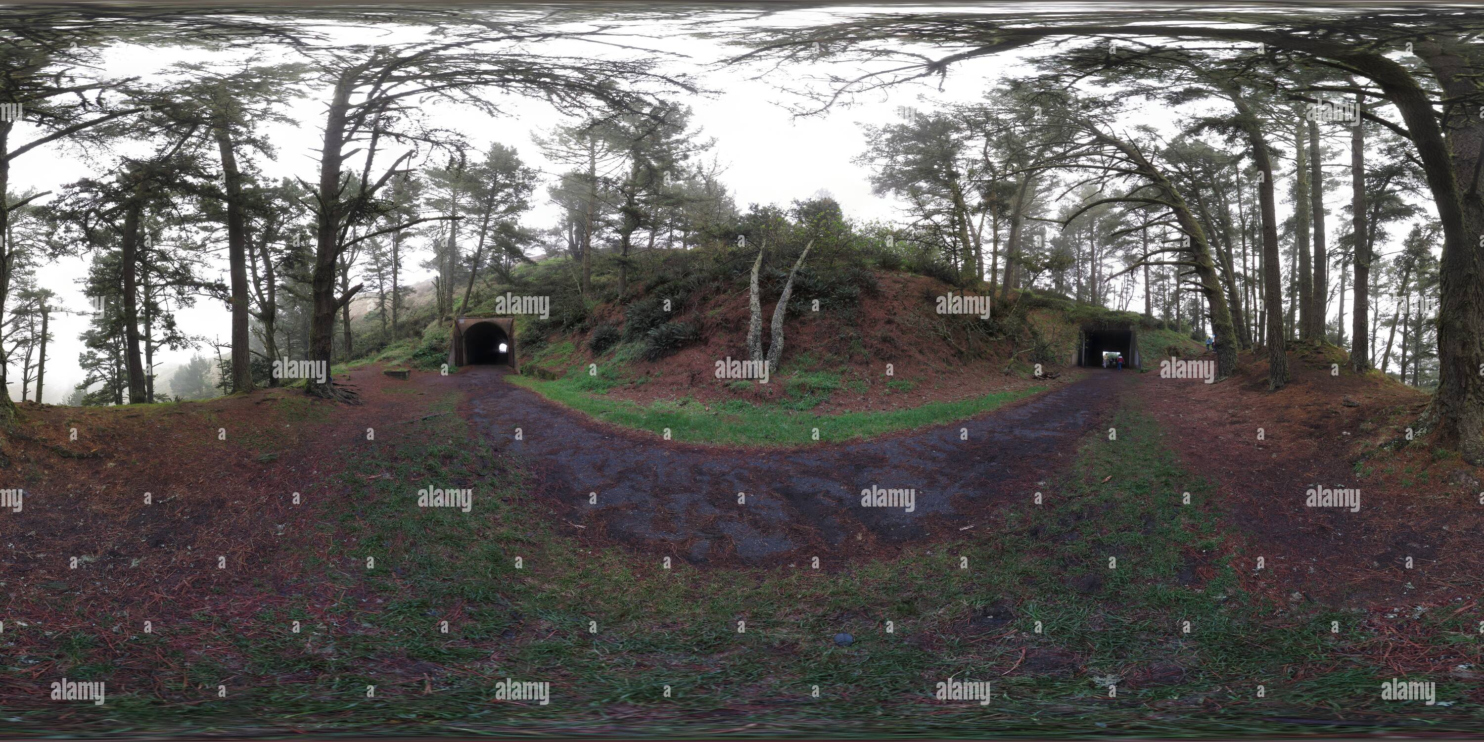 360° view of Hawk Hill bunker tunnels - Alamy