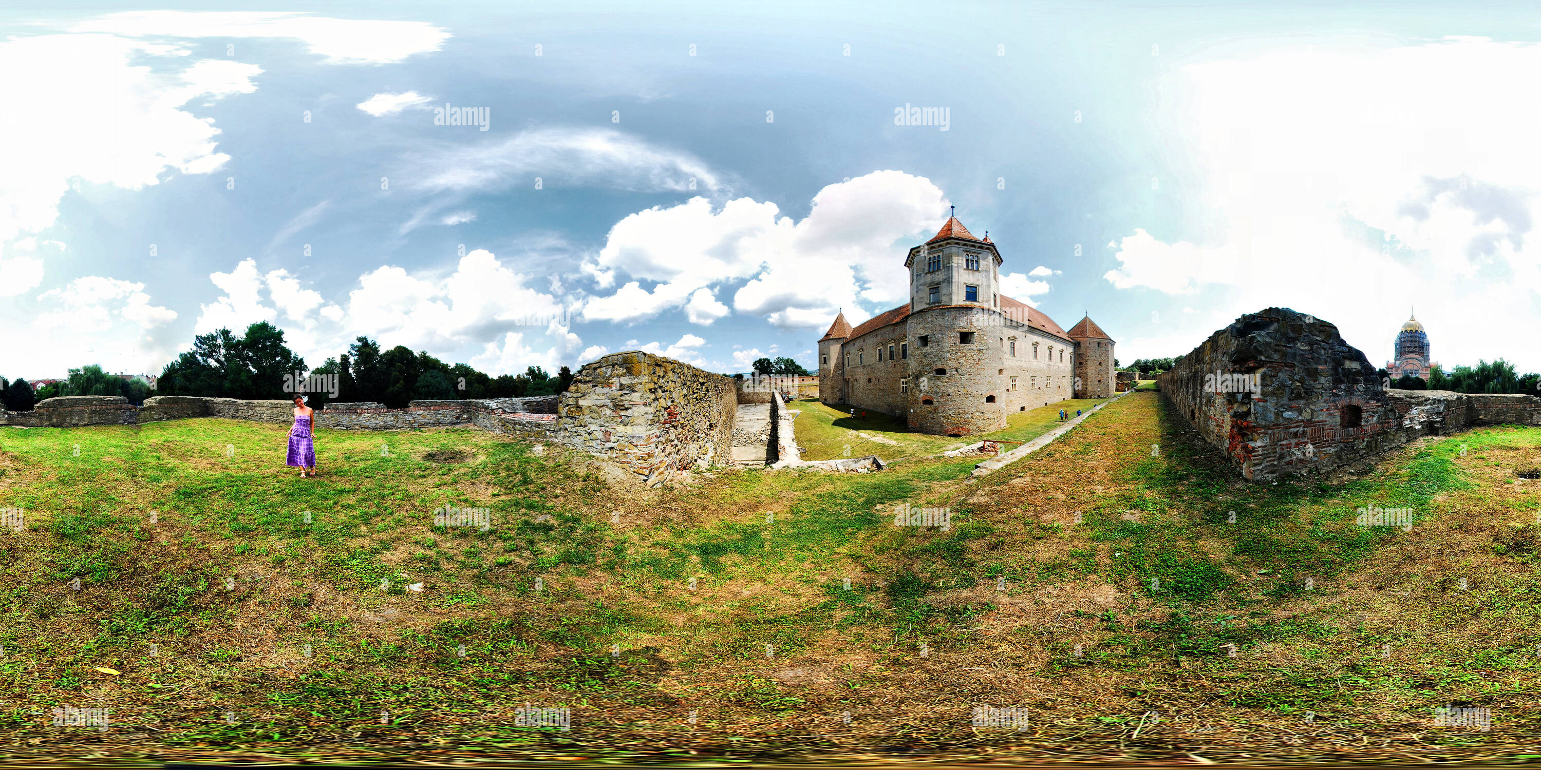360° view of Fagaras Castle, northern tower - Alamy