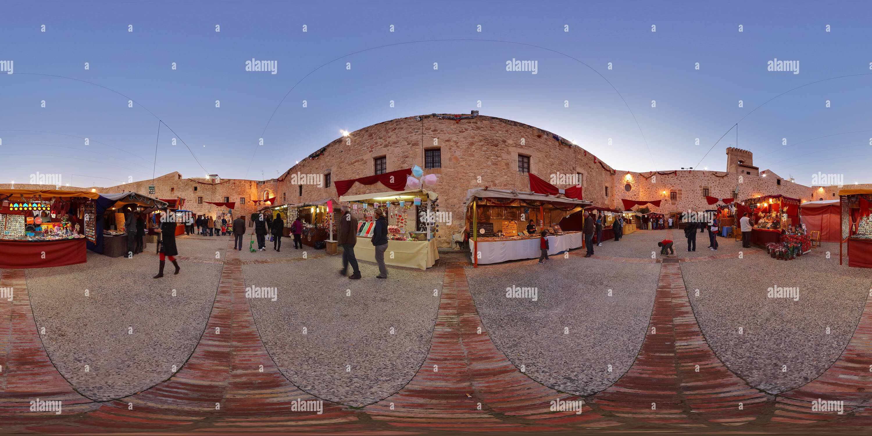 360° view of Christmas Fair, Santa Pola - Alamy
