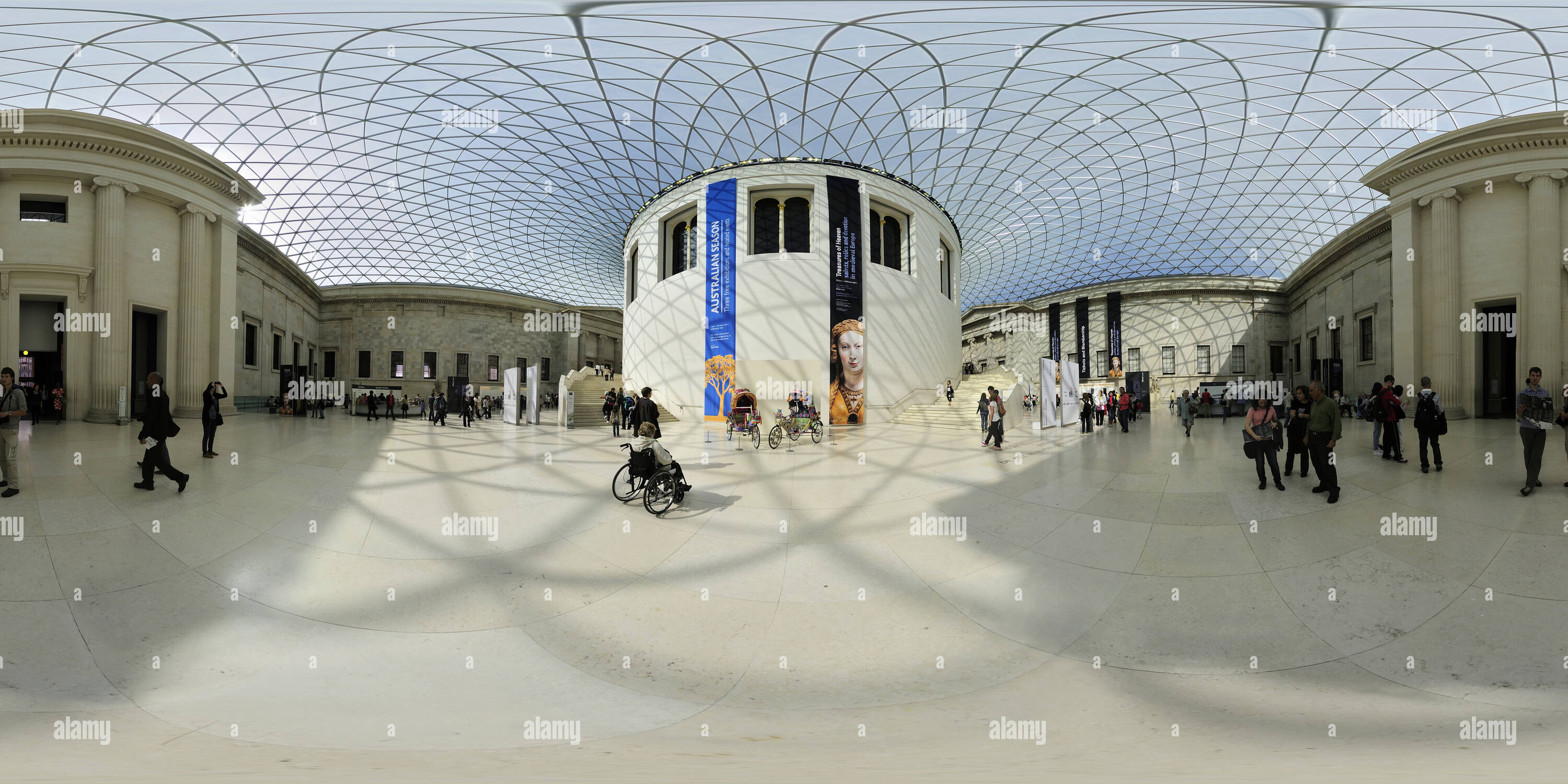 360° view of British Museum, London, Main Hall - Alamy