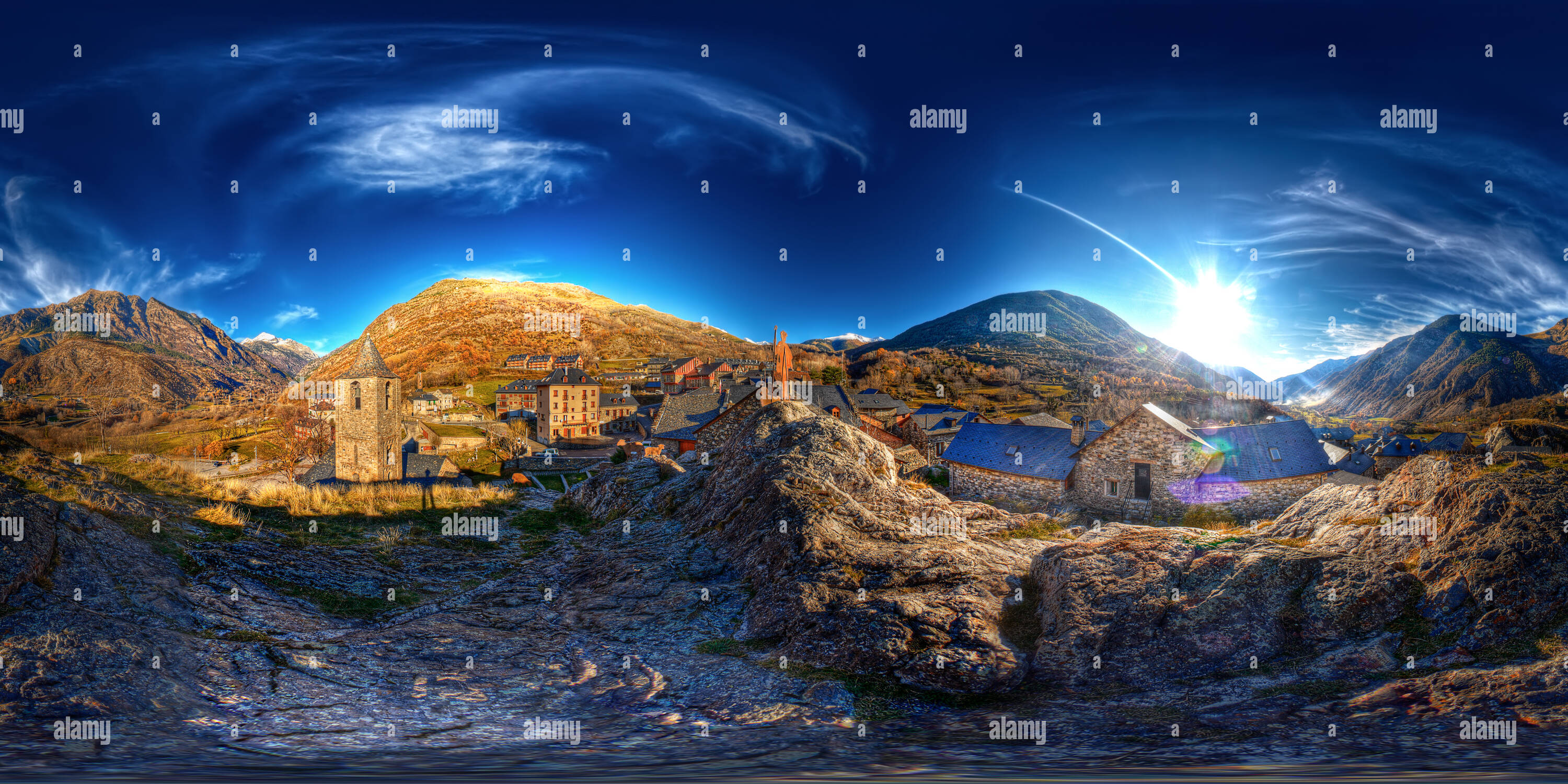 360° view of s.joan de boi. vall de boi. lleida. spain - Alamy