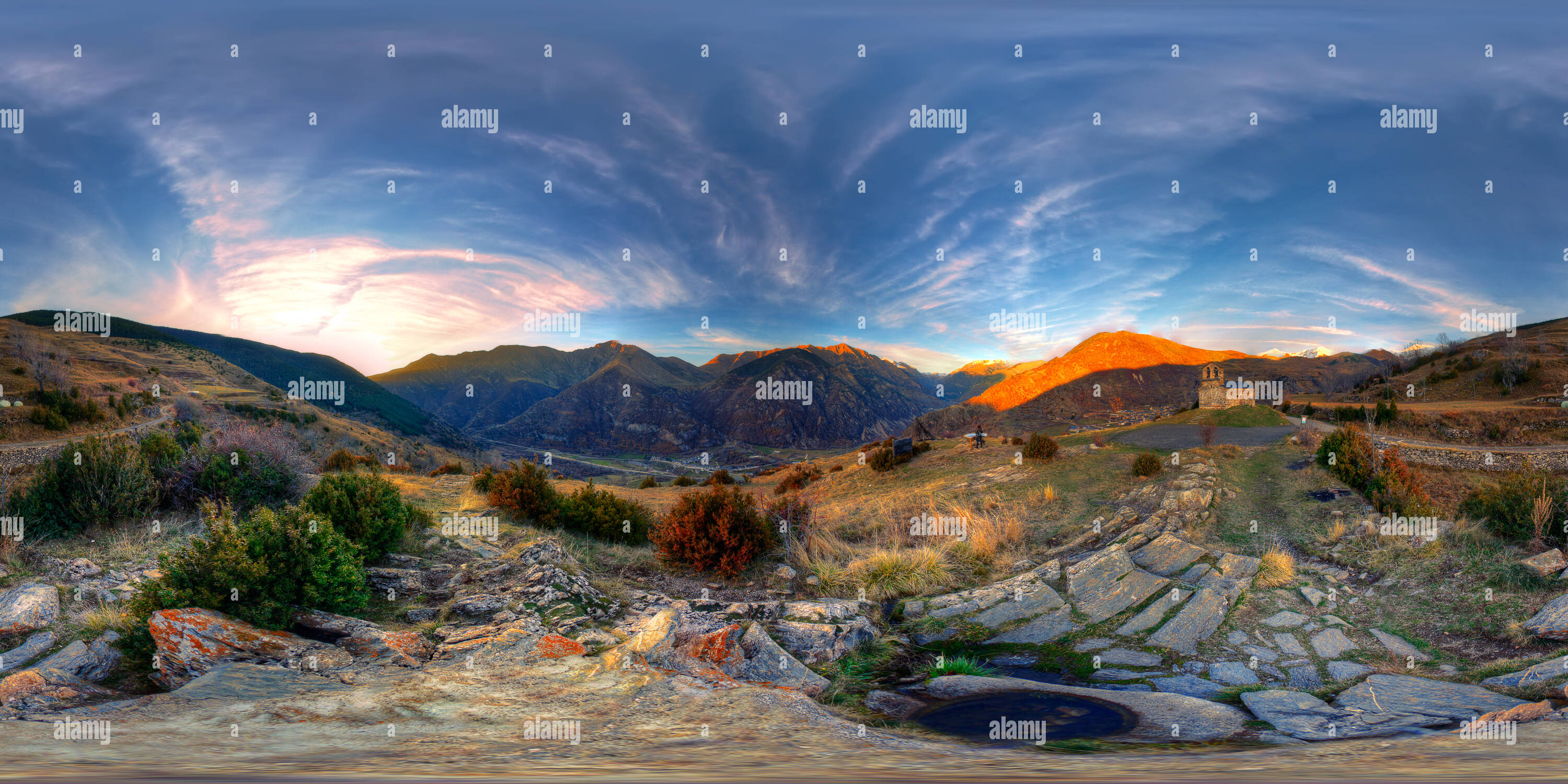 360° view of s.quirc de durro. vall de boi. lleida. spain - Alamy