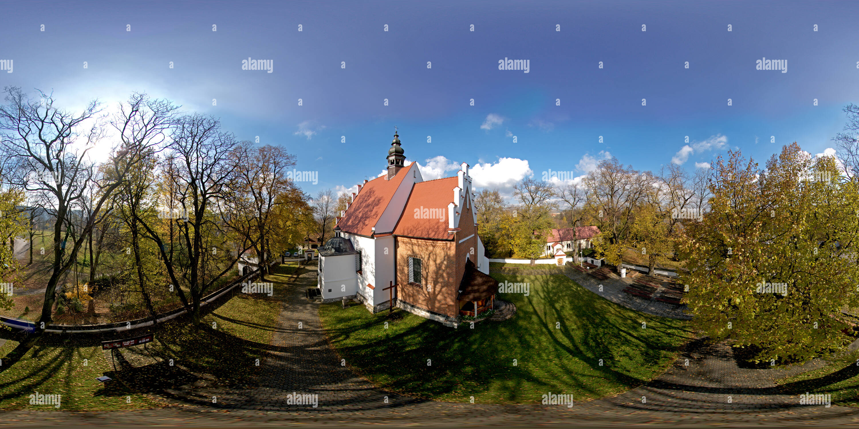 360° view of Church in Rudawa - Alamy