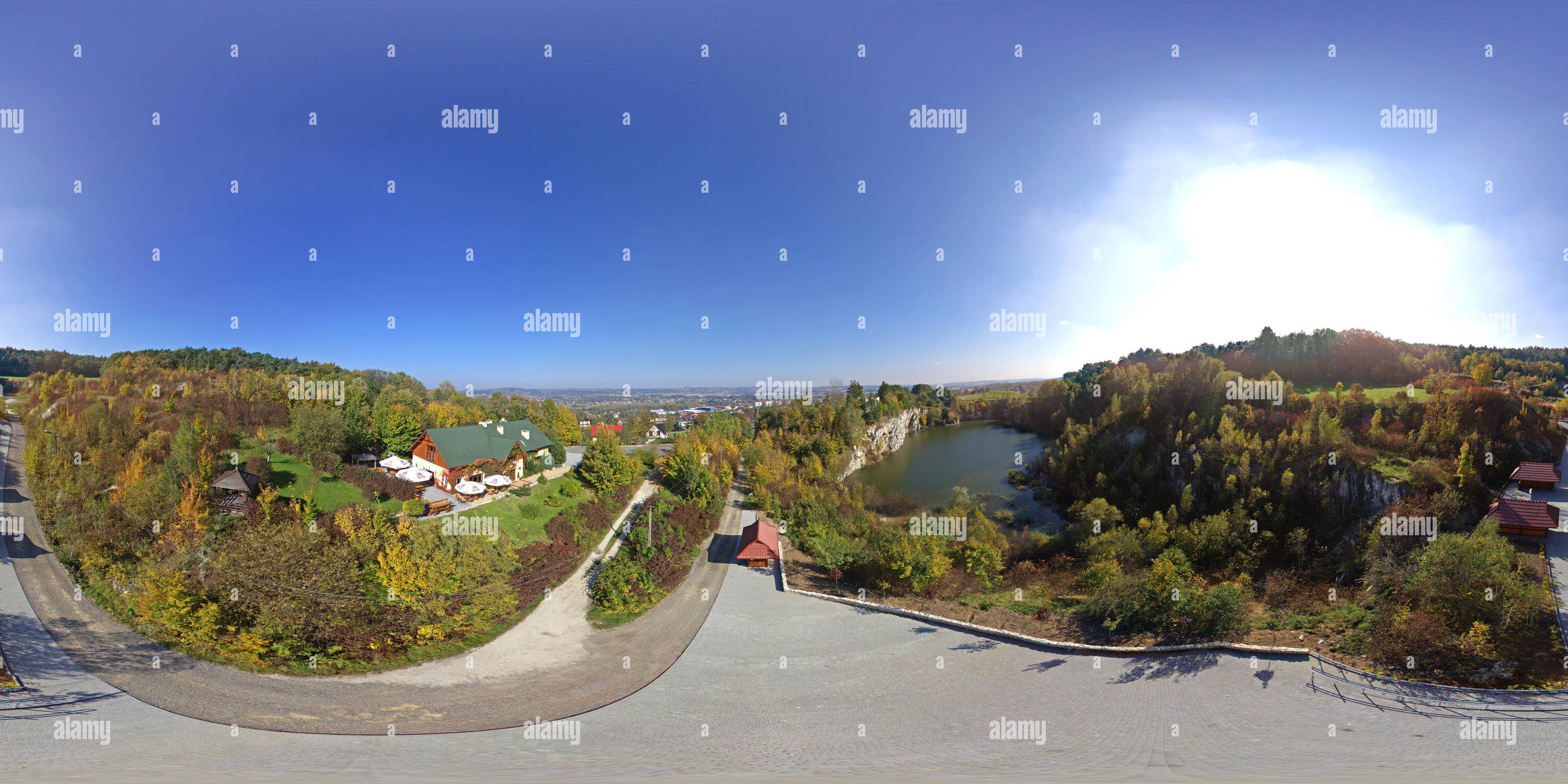 360° view of Quarry in Zabierzów - a bird's eye view - Alamy