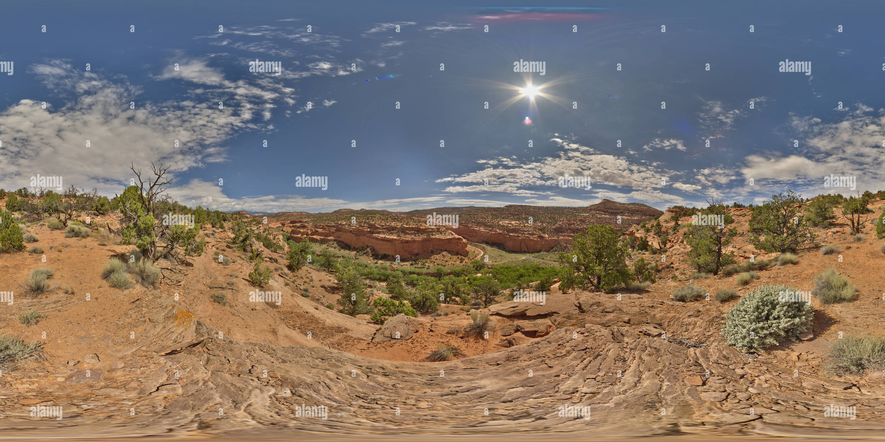 360° view of Long Canyon in Capitol Reef National Park, Utah - Alamy