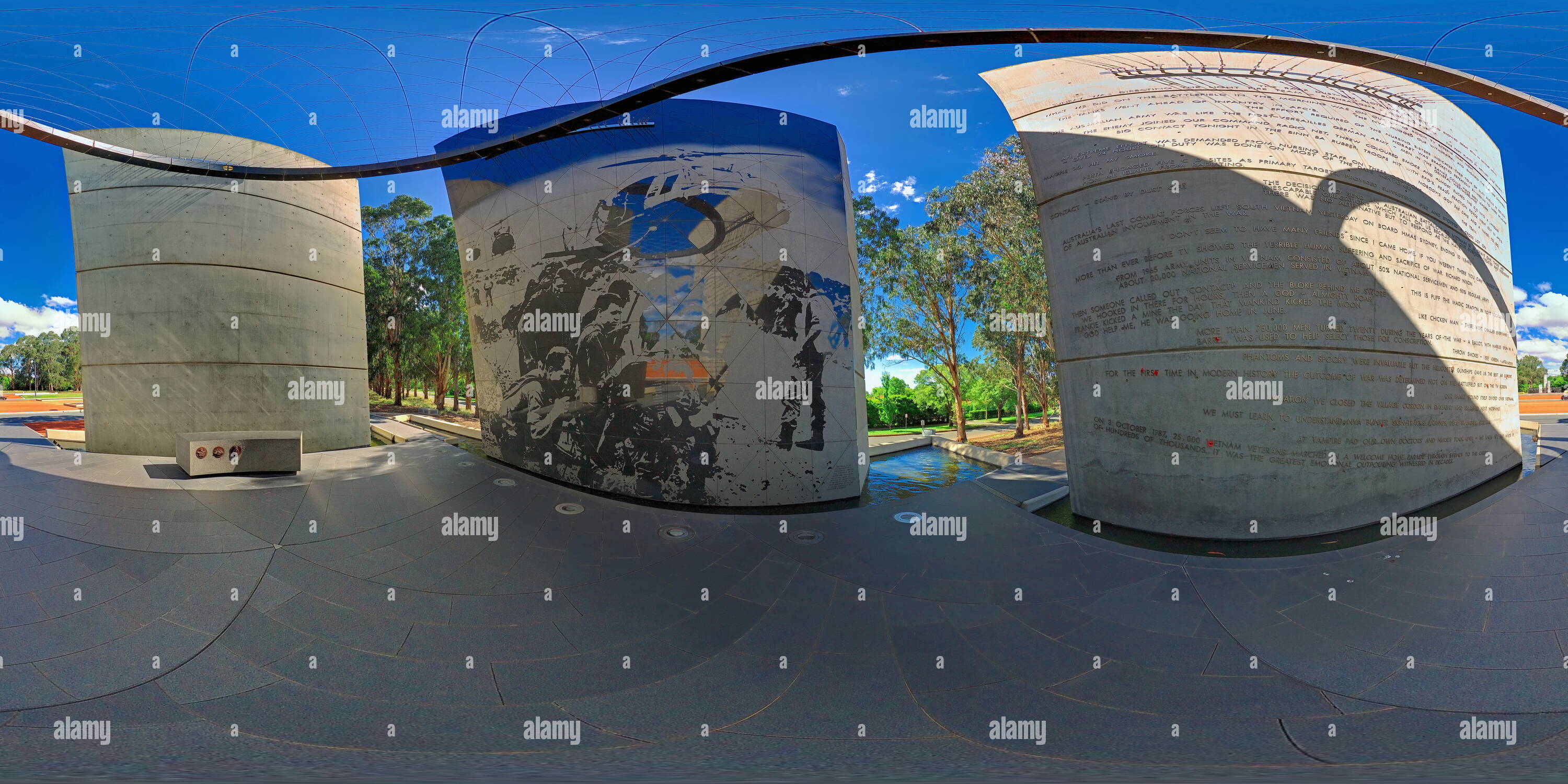 360° view of Canberra - ANZAC Parade Memorials - Vietnam - Alamy