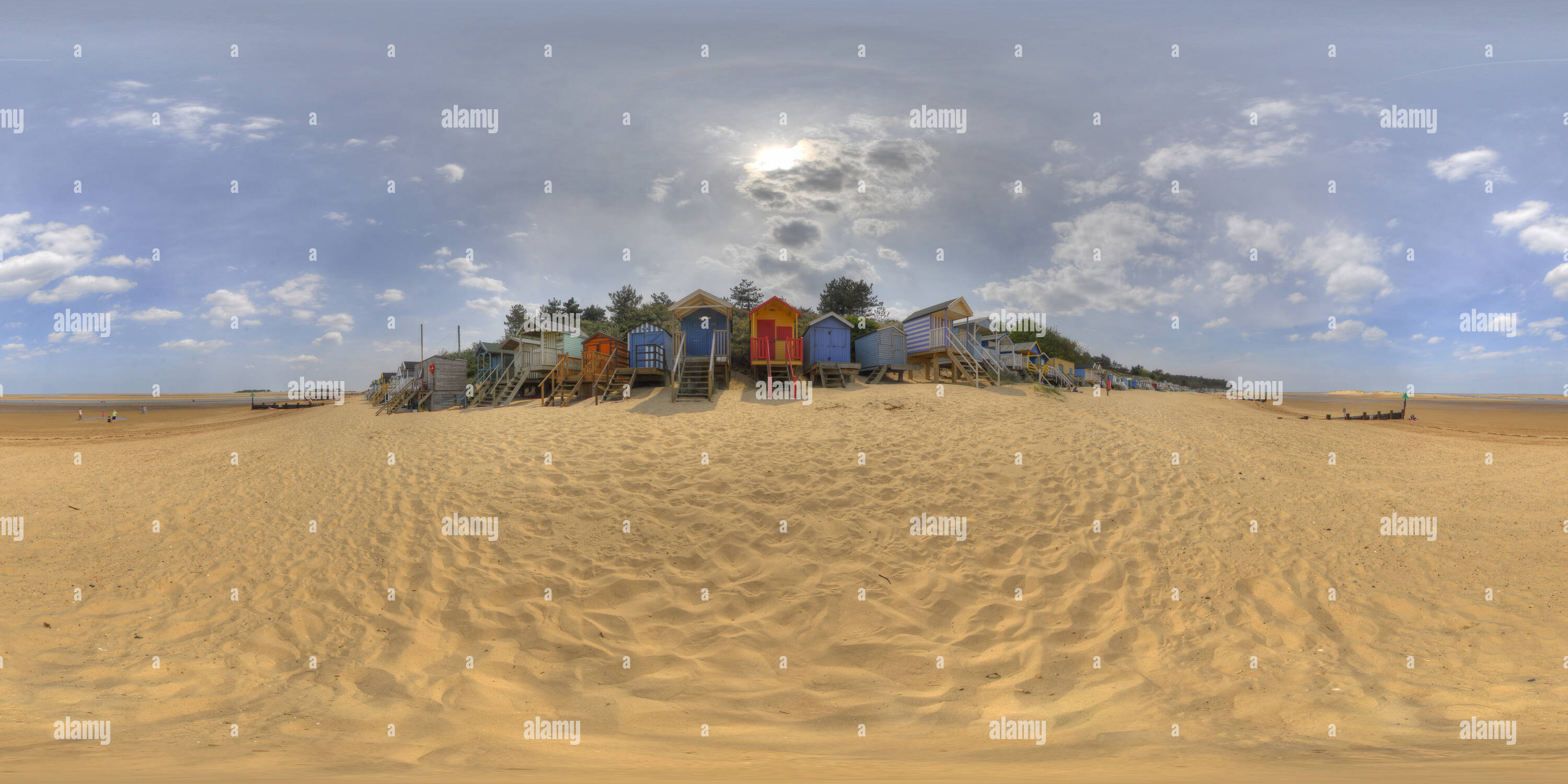 360° view of Wells Beach Huts - Alamy