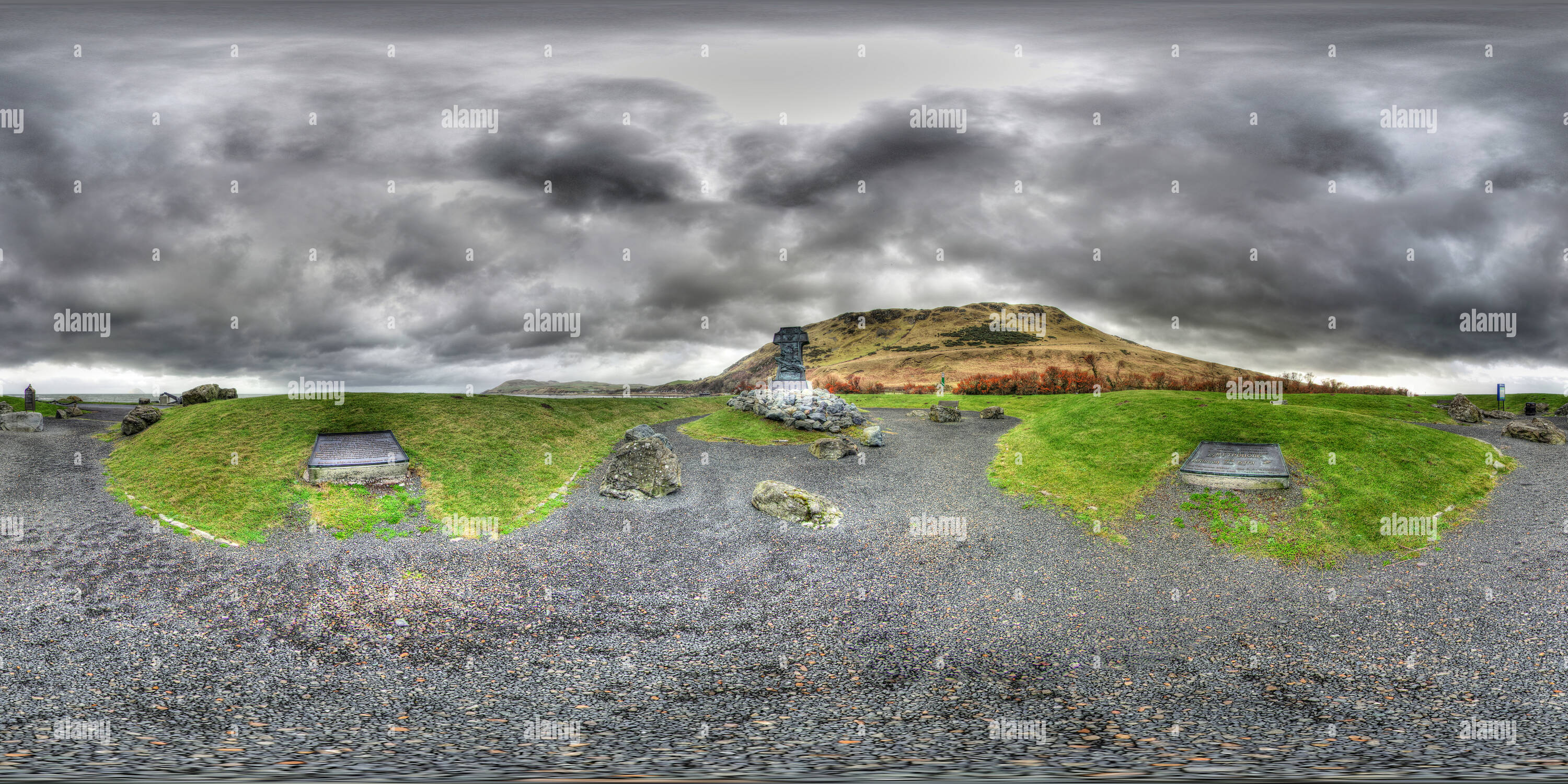 360° view of Varyag Memorial , Carleton Bay , Lendalfoot - Alamy