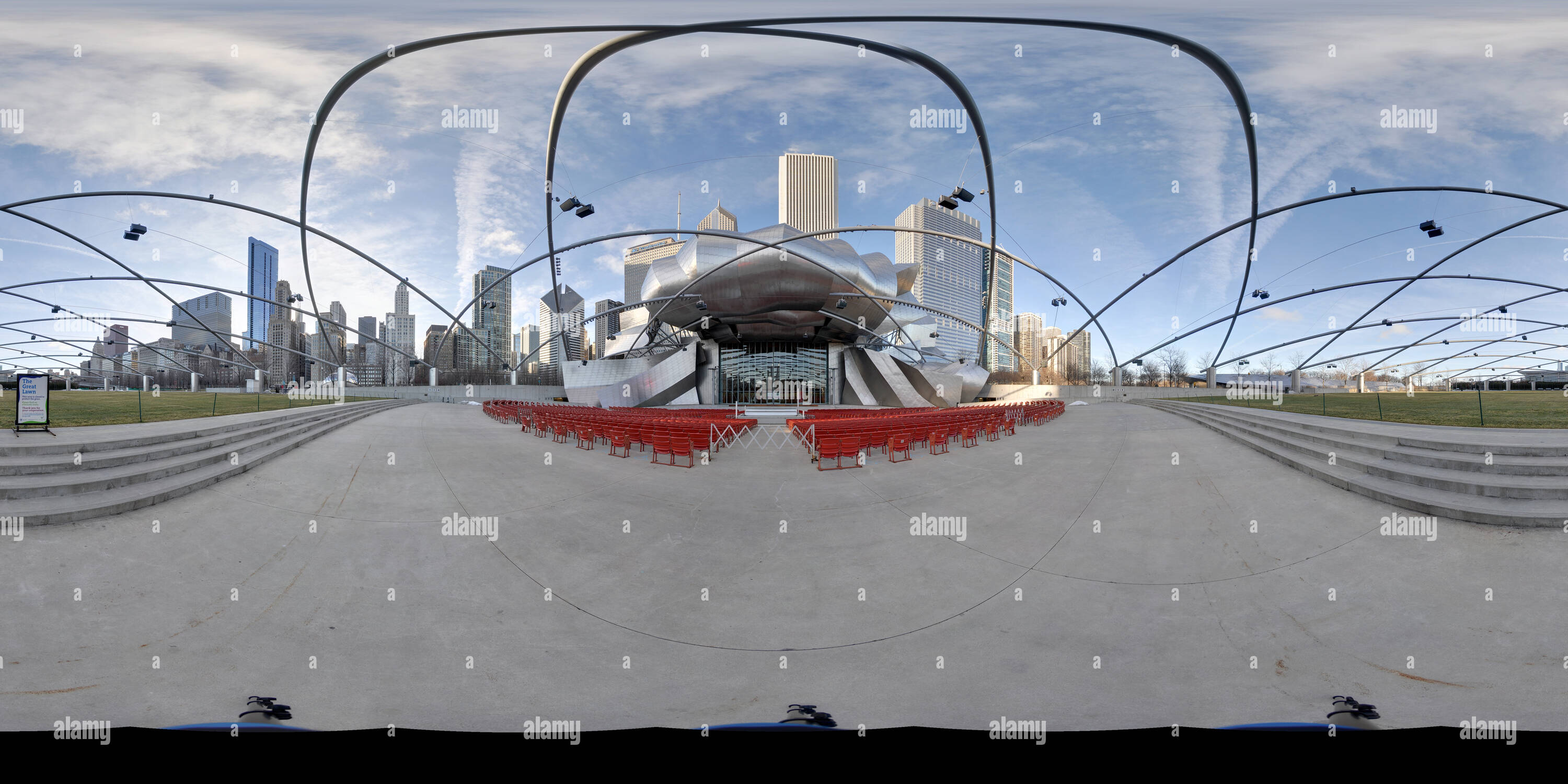 360° view of Millennium Park - Downtown Chicago - Alamy