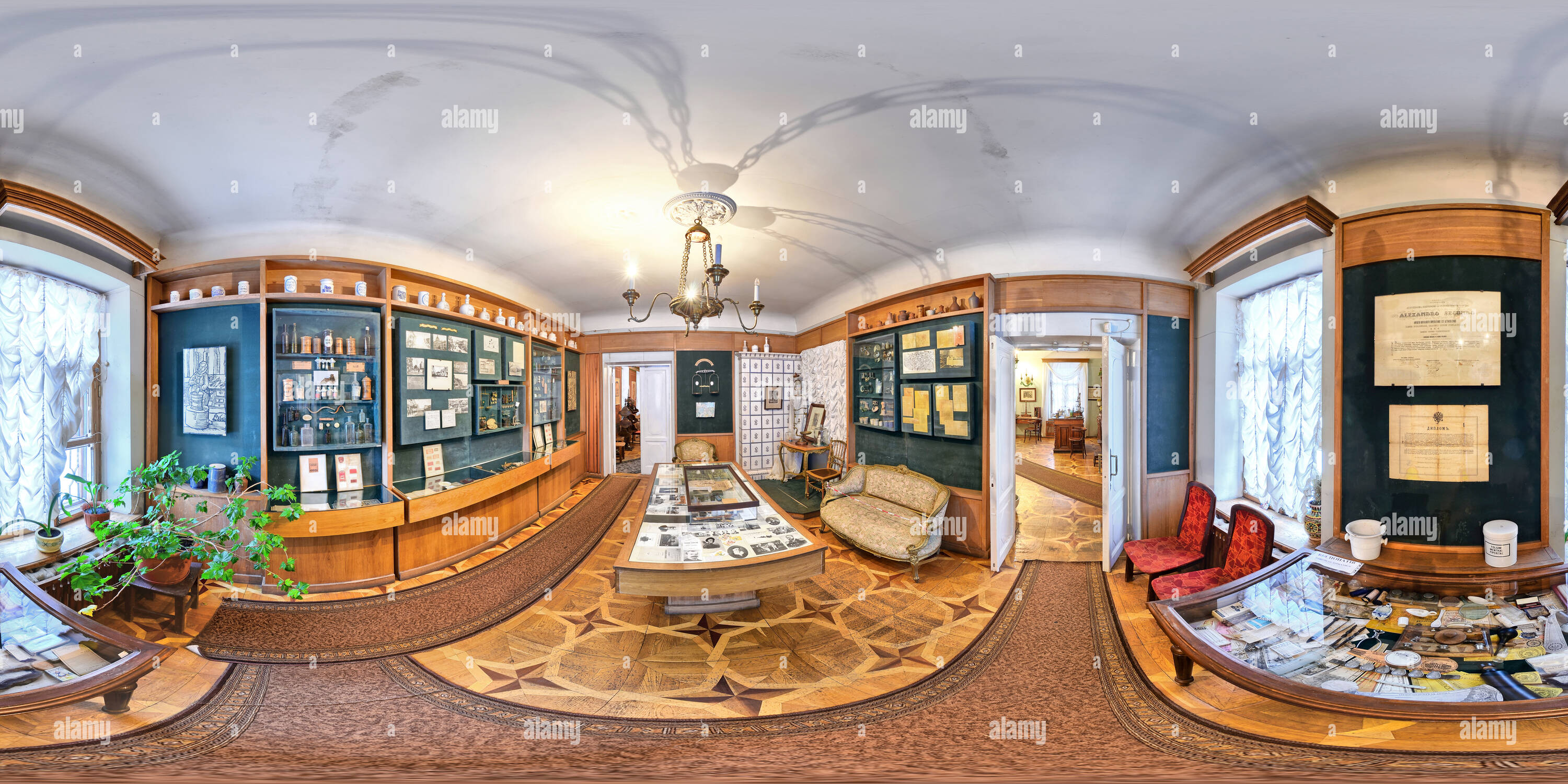 360° view of Pharmacy Museum, Pharmacy laboratory - Alamy