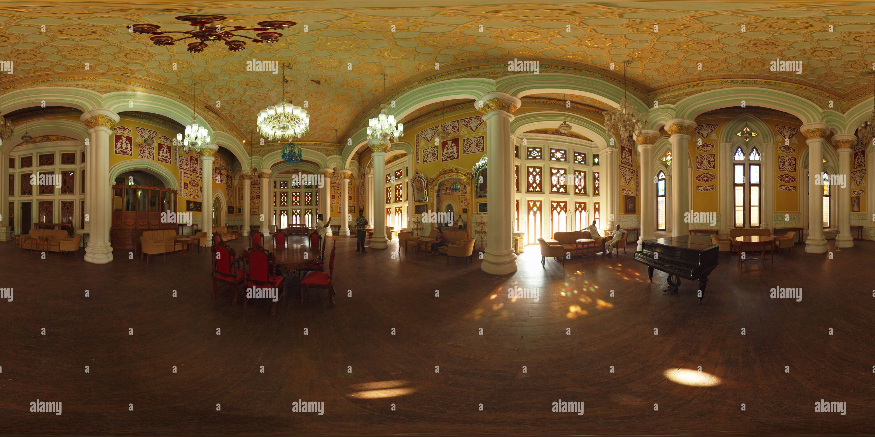 360° view of Reception room in Bangalore Palace - Alamy