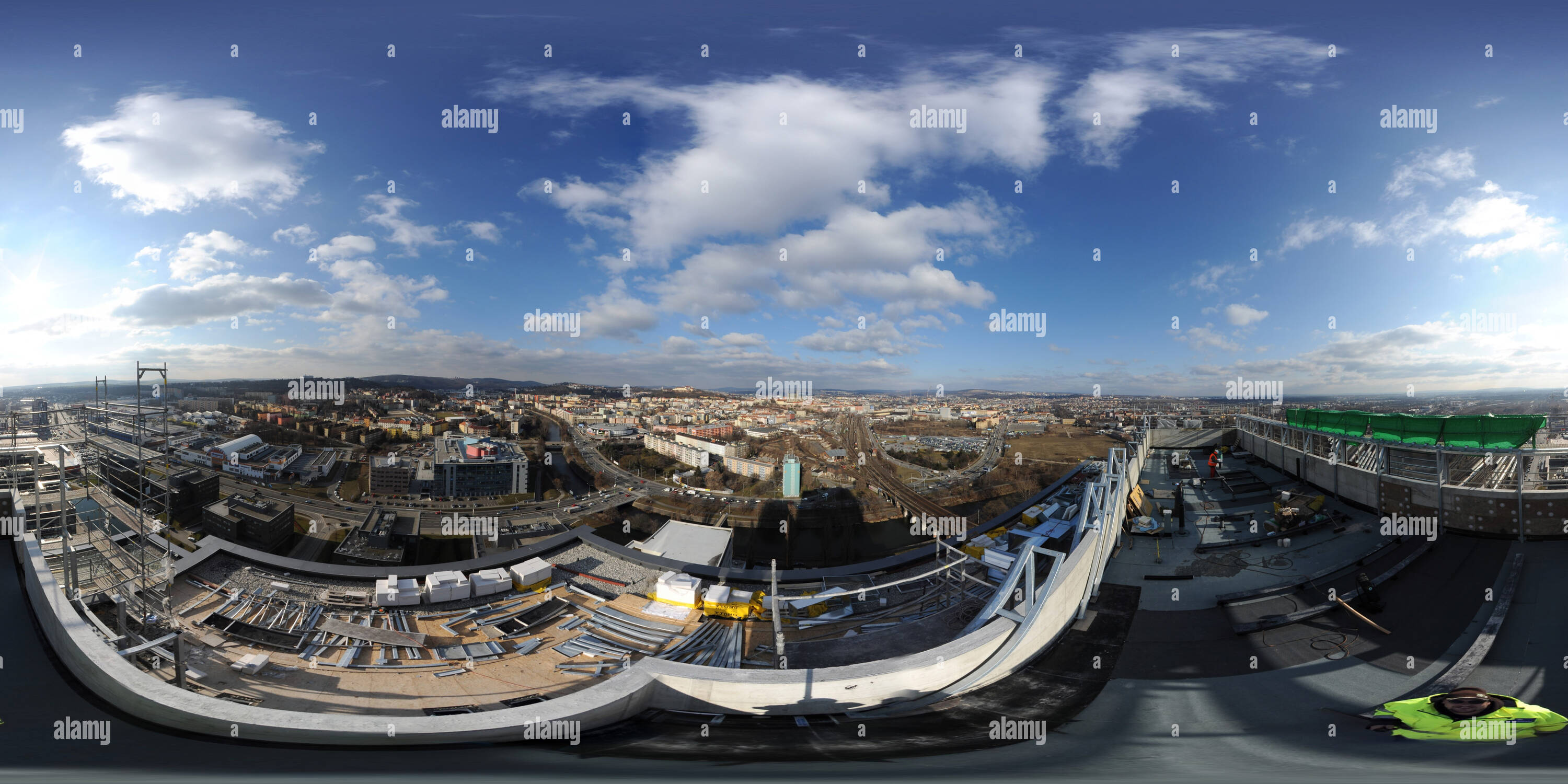 360° view of View to Brno from the highest building - Alamy