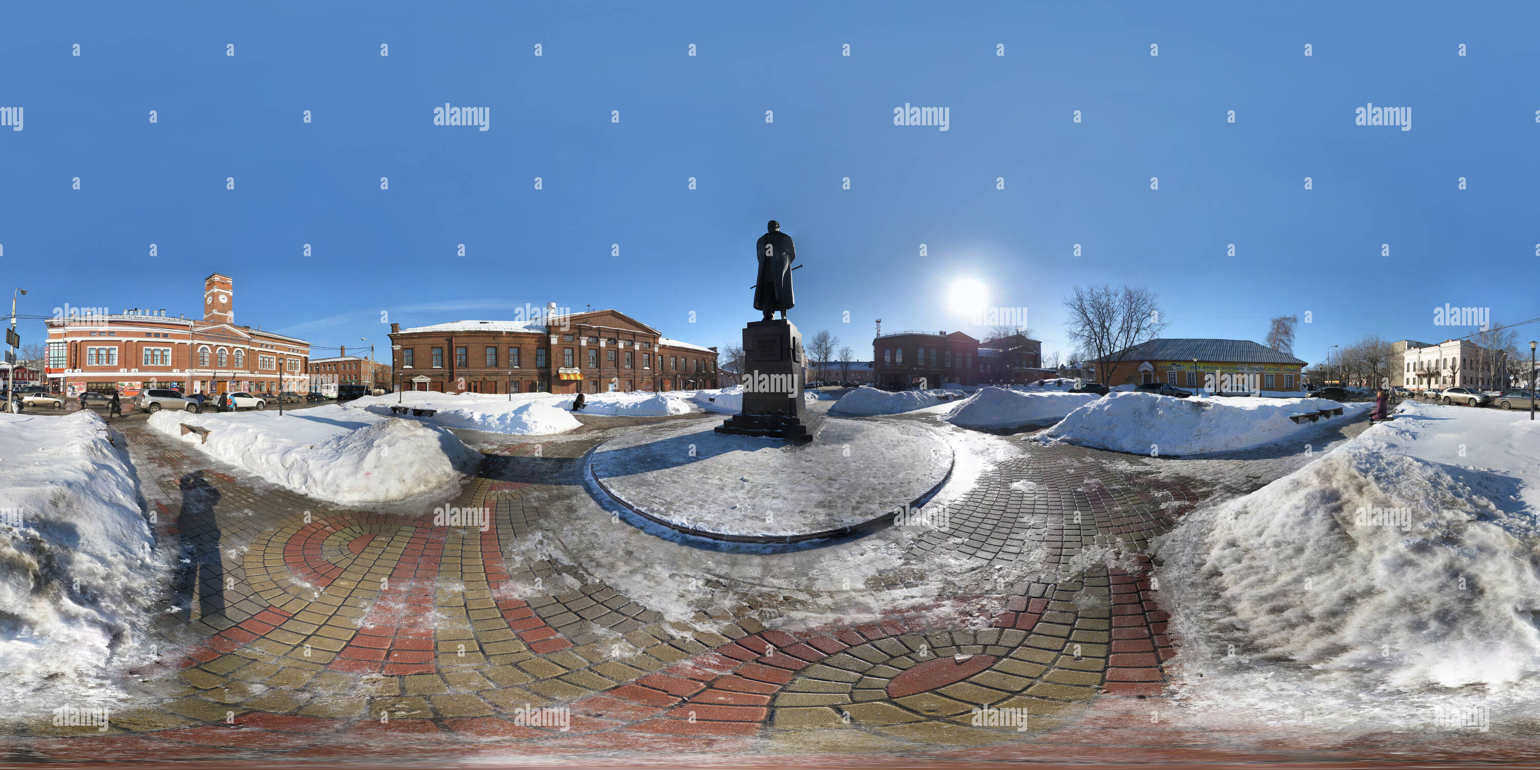 360° view of Monument Mayor Milutin IA Cherepovets - Alamy