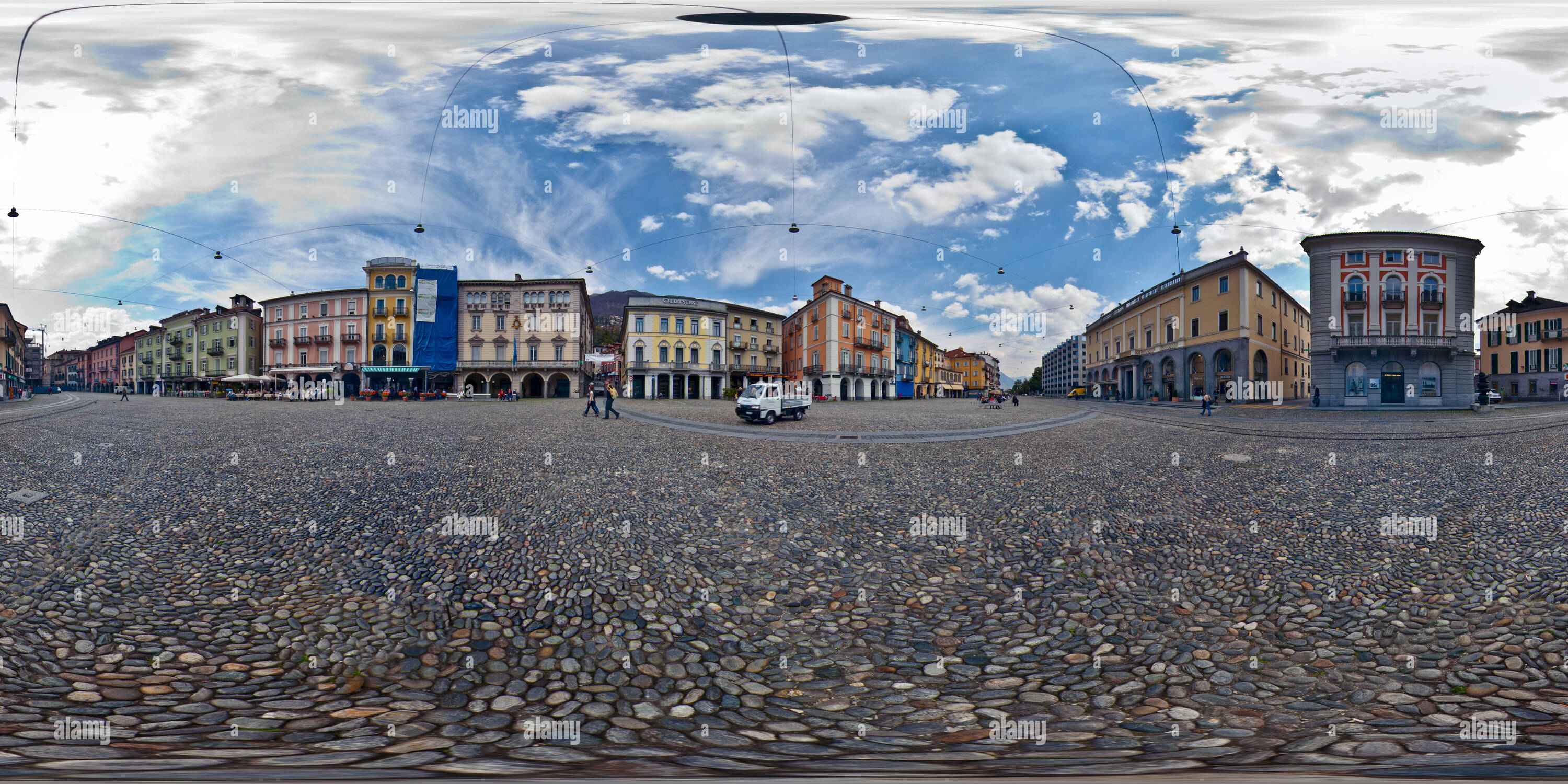 360° view of Locarno - Piazza Grande, Schweiz - Alamy