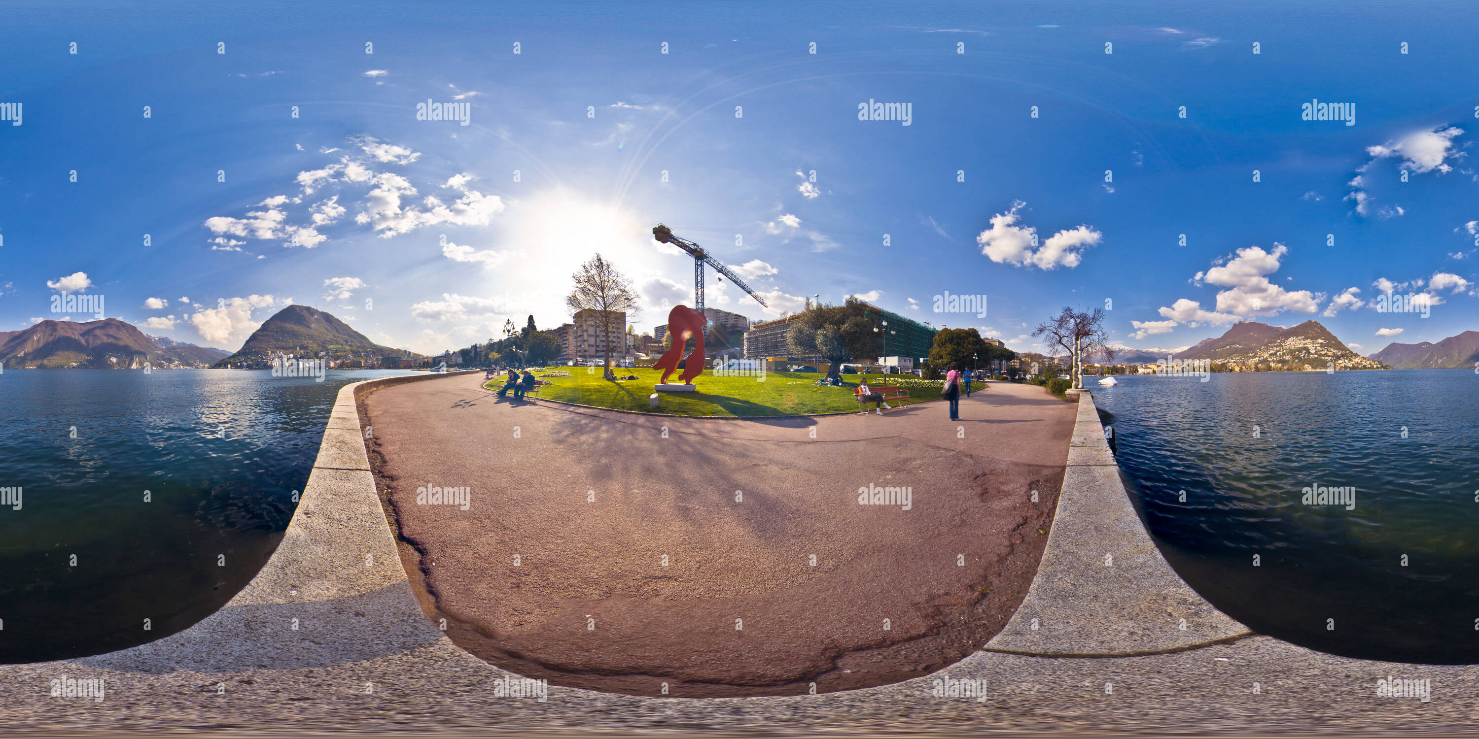 360° view of Lago Lugano, Schweiz - Alamy