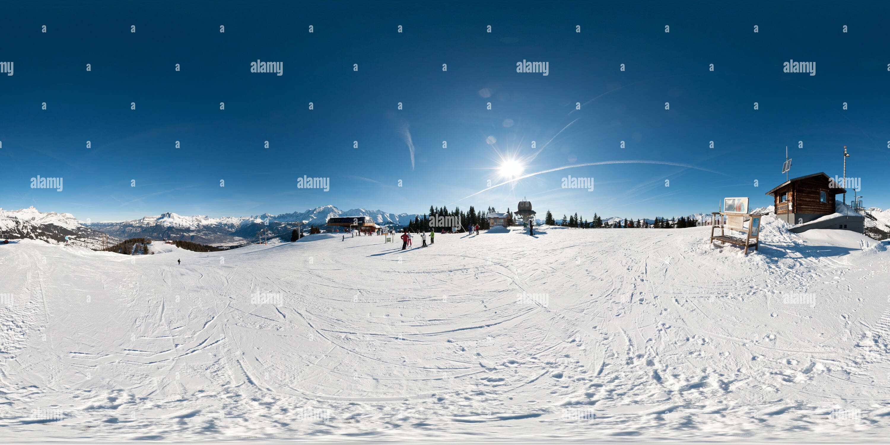 360° view of Ski area of the city of Haute-Savoie Combloux - Alamy