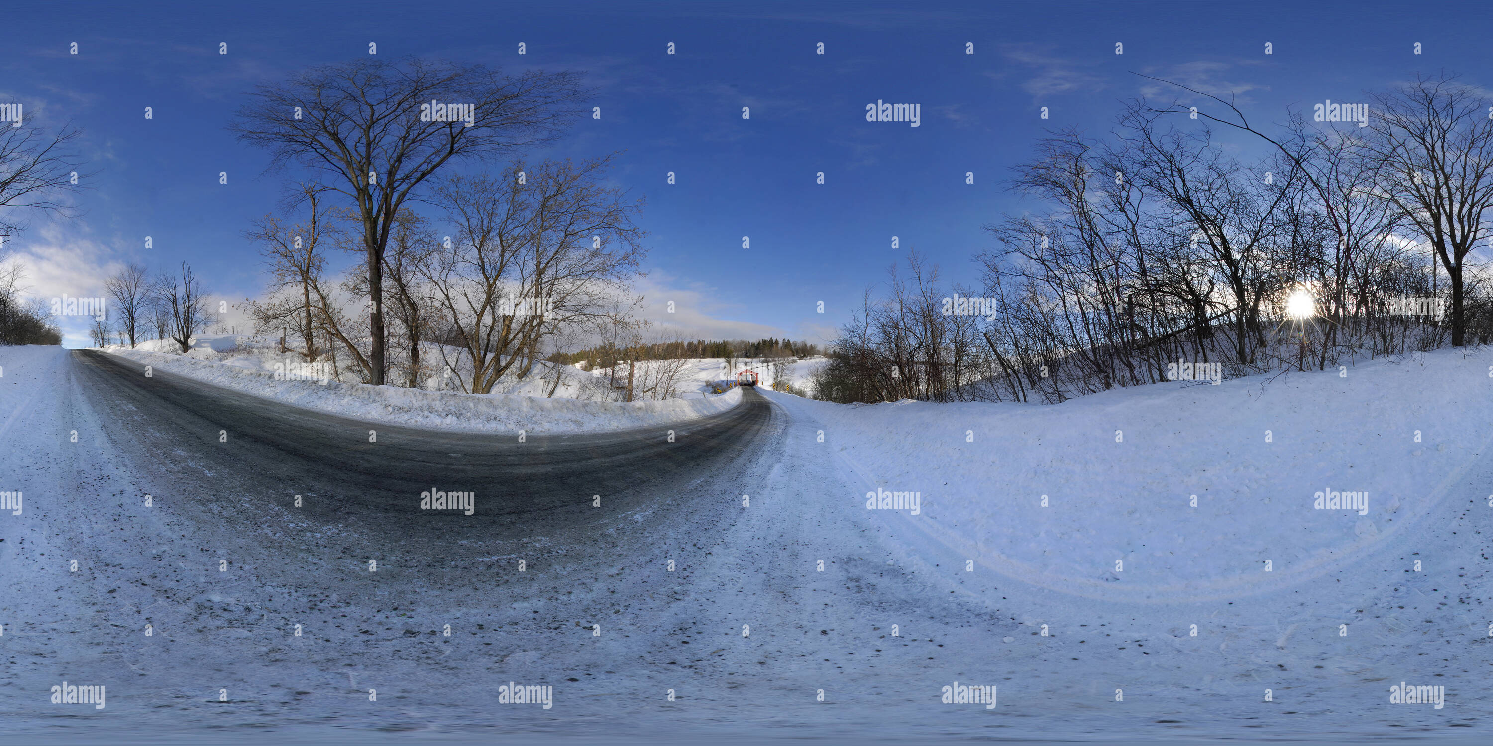 360° view of Covered bridge, Gatineau Park, Quebec - Alamy