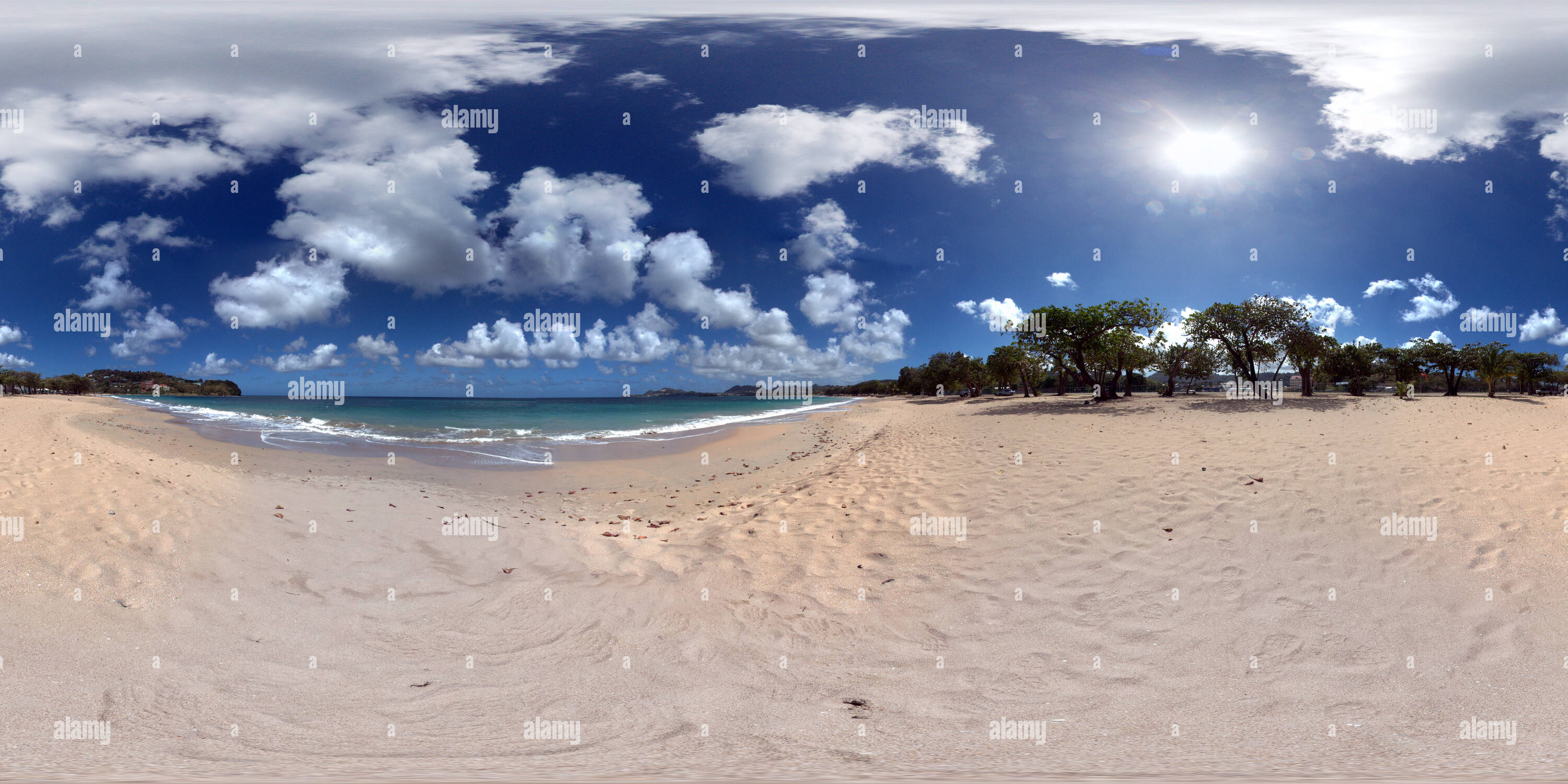 360° view of Beach at George F.L. Charles airport - Alamy
