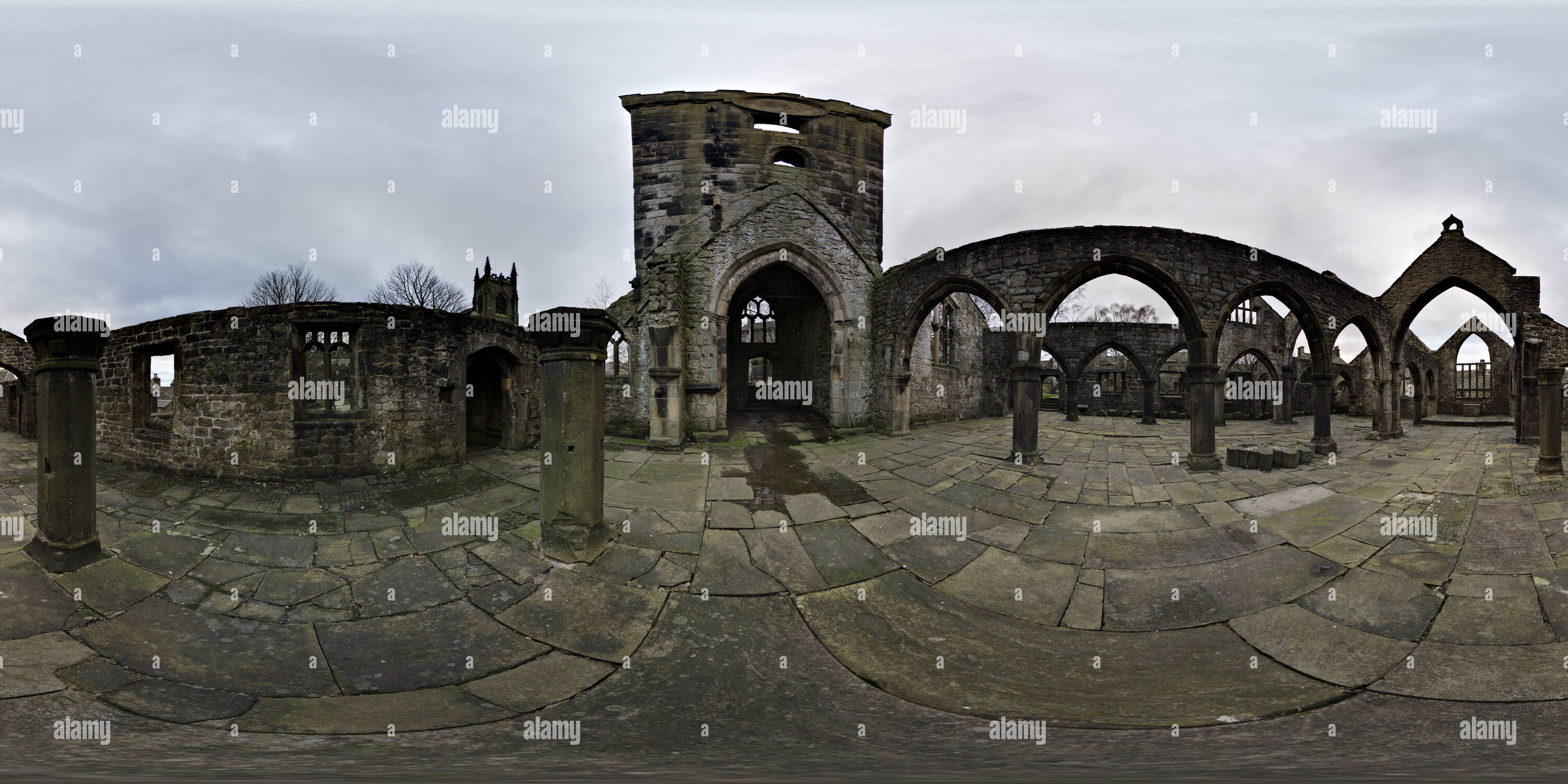 360° view of St Thomas a Becket Church, Heptonstall - Alamy