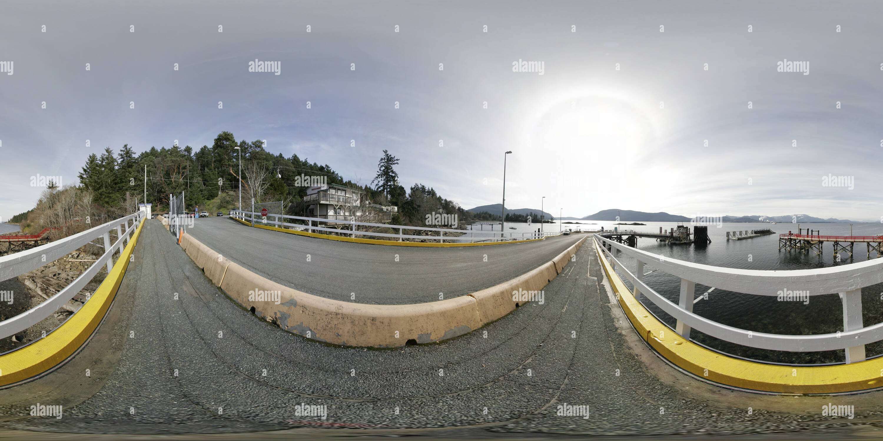 360° view of Vesuvius Ferry Terminal, Vesuvius Bay, Salt Spring Island ...
