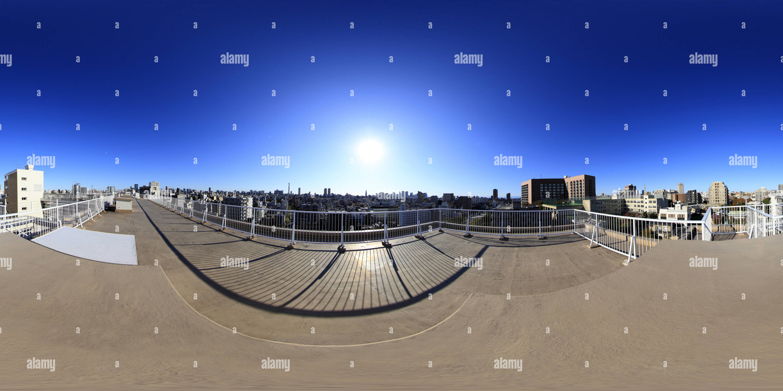 360° view of TOKYO SKYLINE a view from Mejiro forest - Alamy