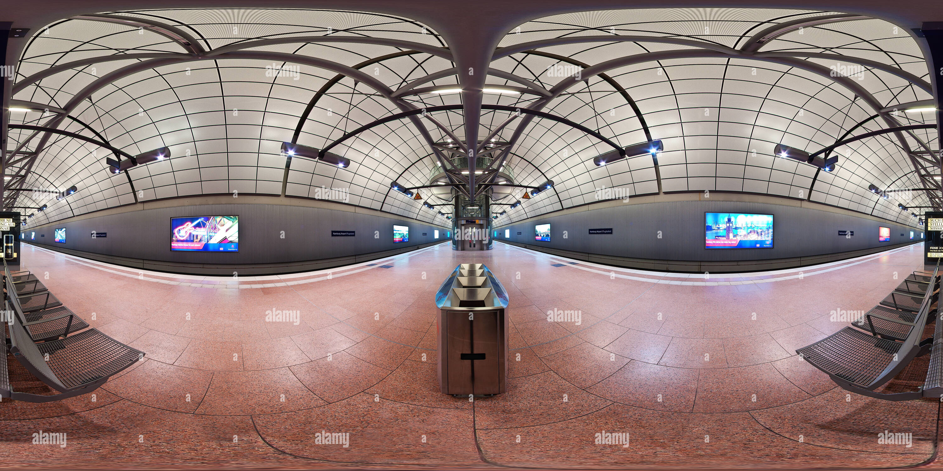 360° view of S-Bahn Hamburg Airport - Alamy