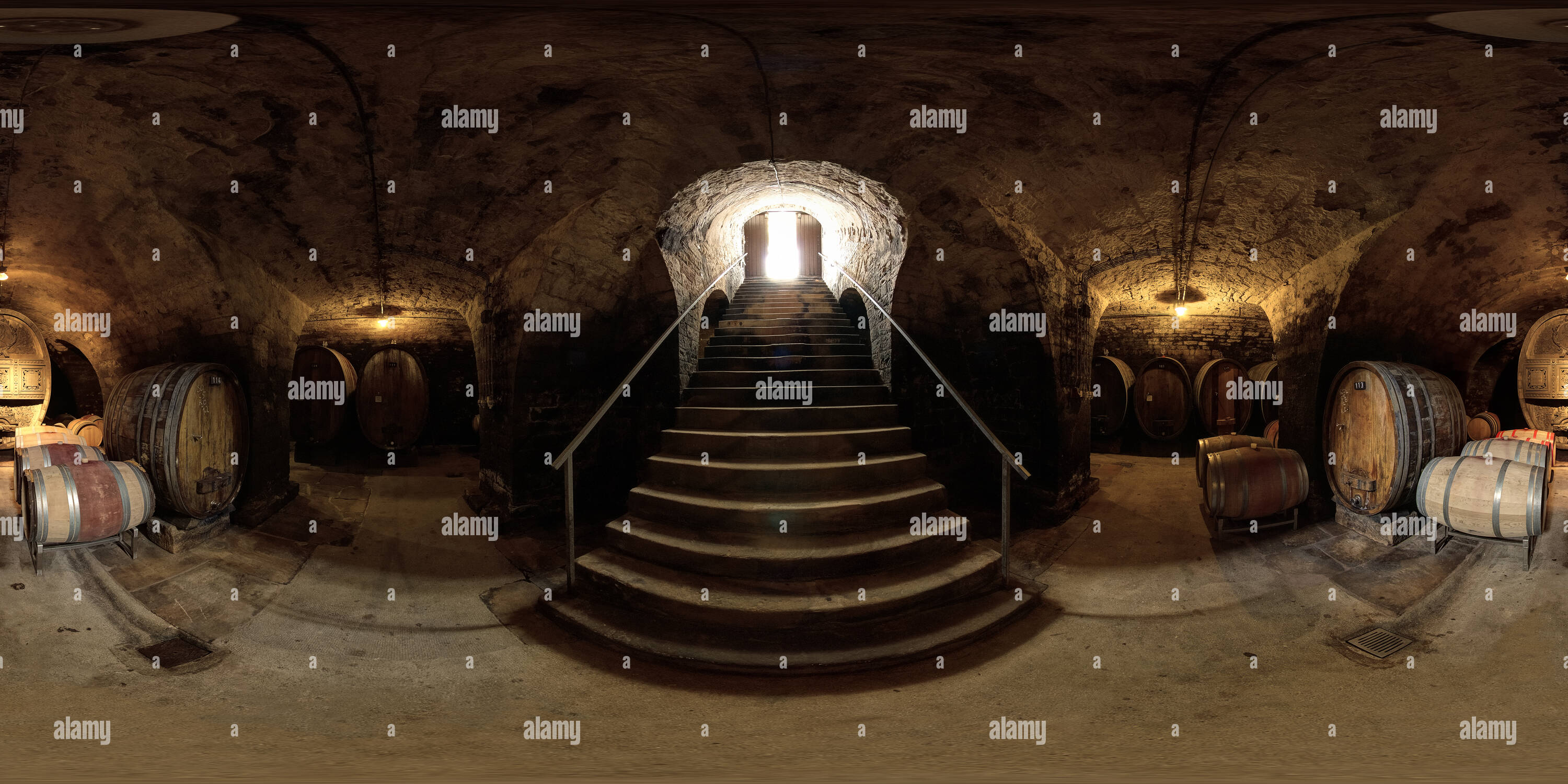 360° view of Wine Cellar - Old Barrel - Deidesheim - Palatine - German ...