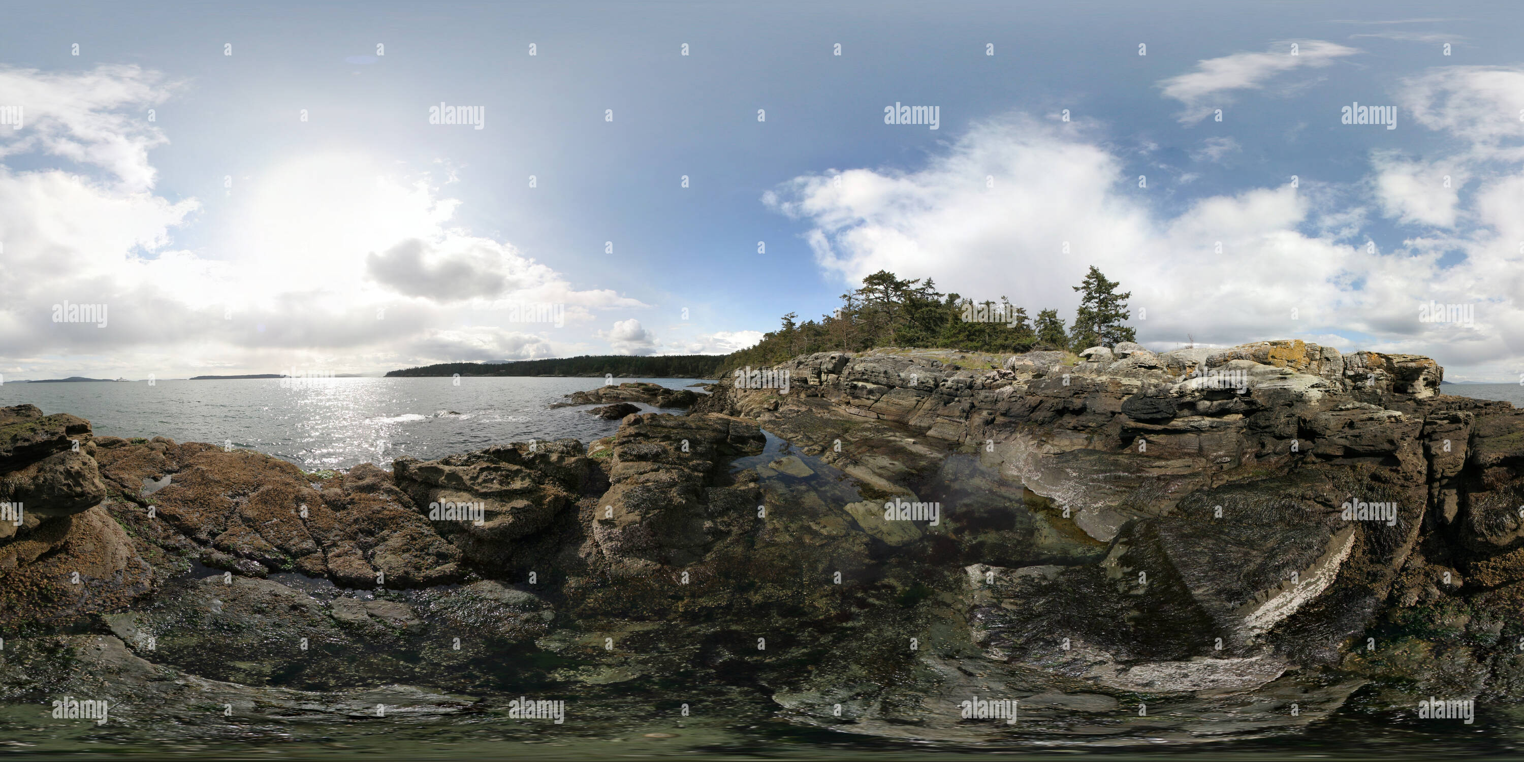 360° view of Beaver Point, Ruckle Provincial Park, Salt Spring Island ...