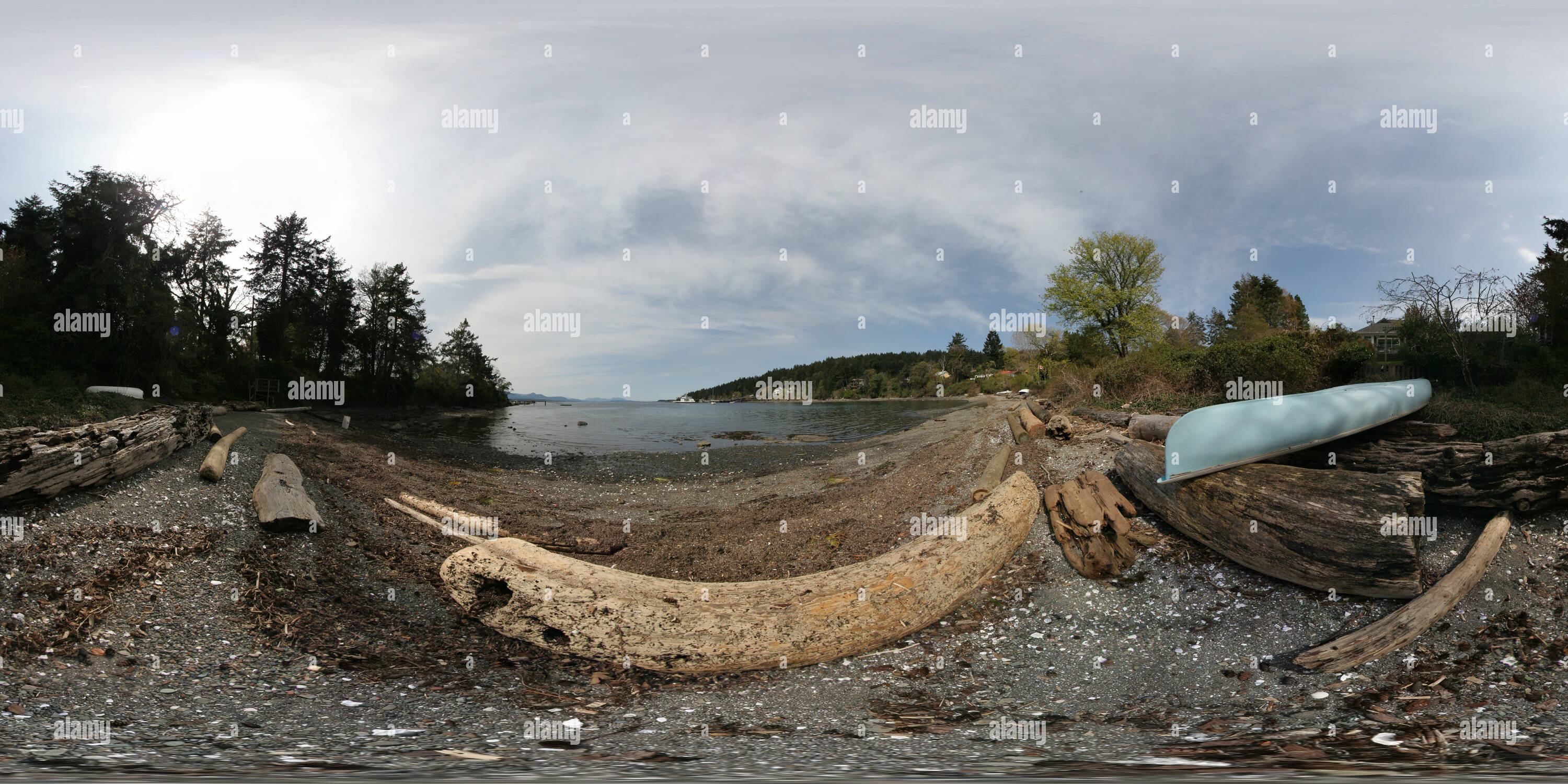 360° view of Vesuvius Beach, Salt Spring Island, B.C - Alamy