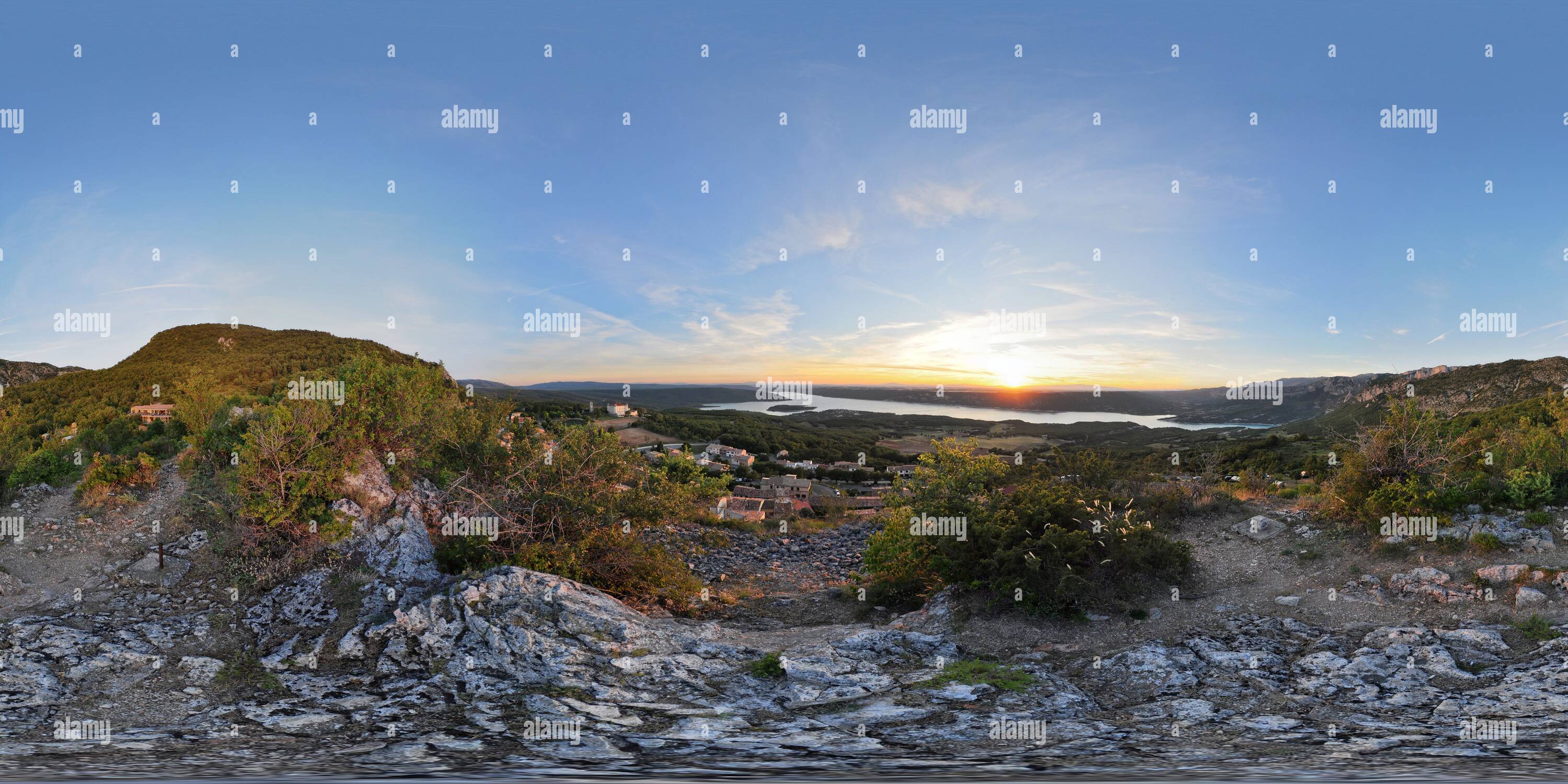 360° view of The village of Aiguines and Lake St. Croix - Alamy