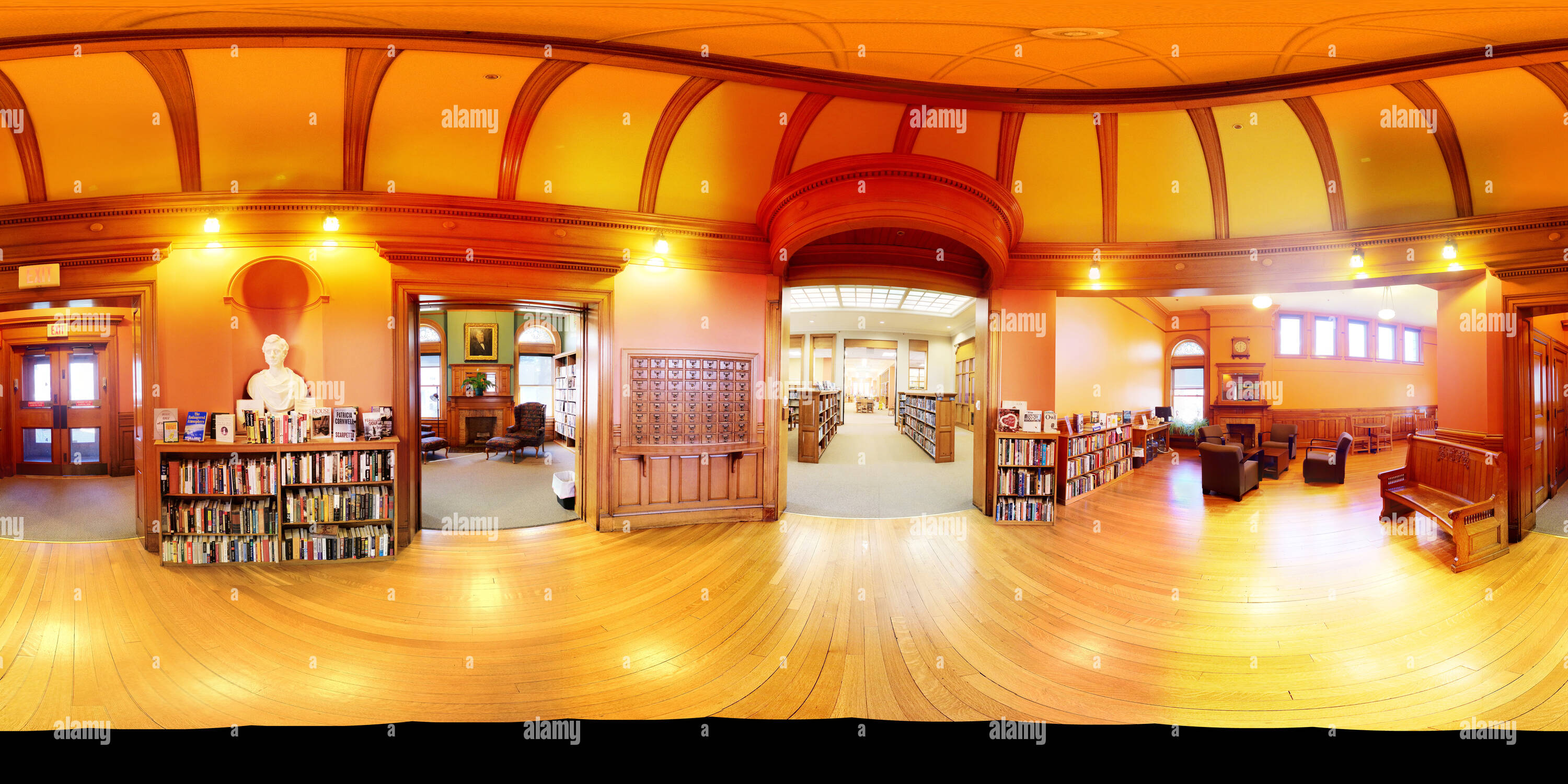 360° view of Northborough Free Library - Old Lobby - Alamy
