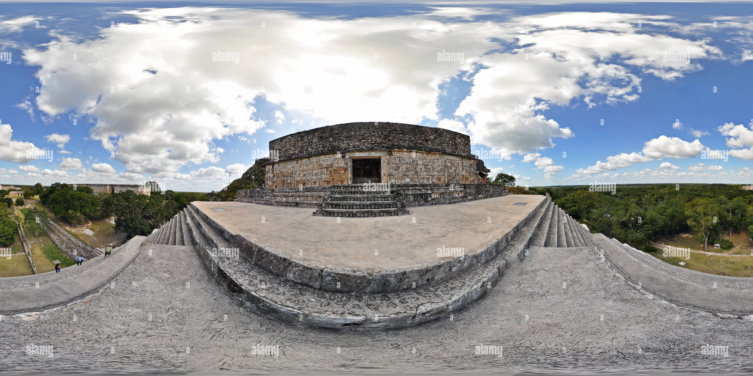 360° view of Mexico,Yucatan,Uxmal, - Great Pyramid - Alamy