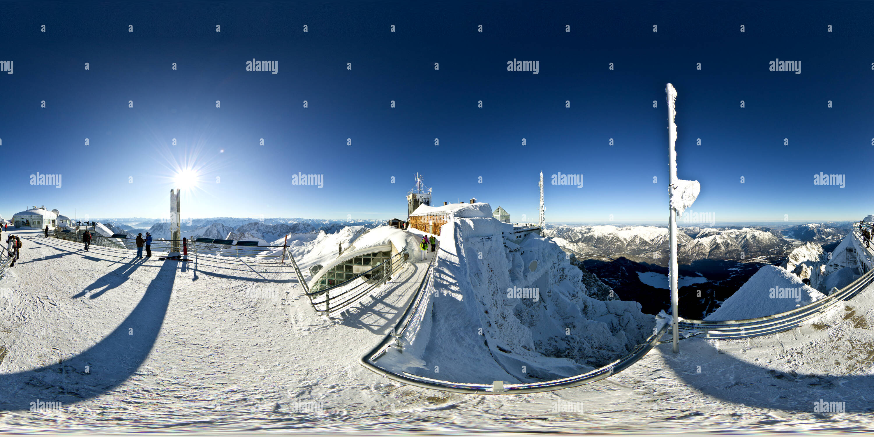 360° view of Zugspitze - Top of Germany - Alamy