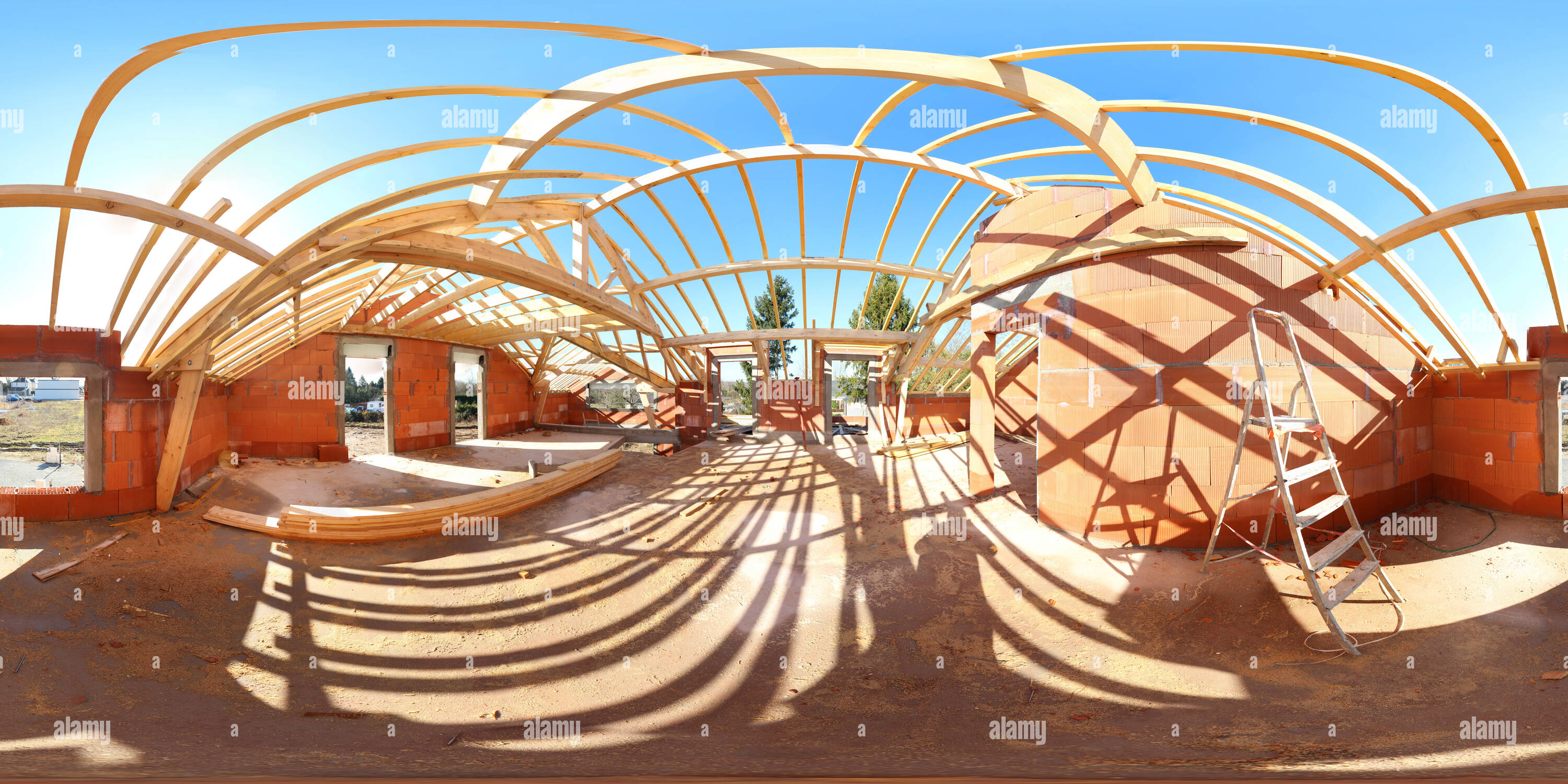 360° view of Frame of the house - Alamy