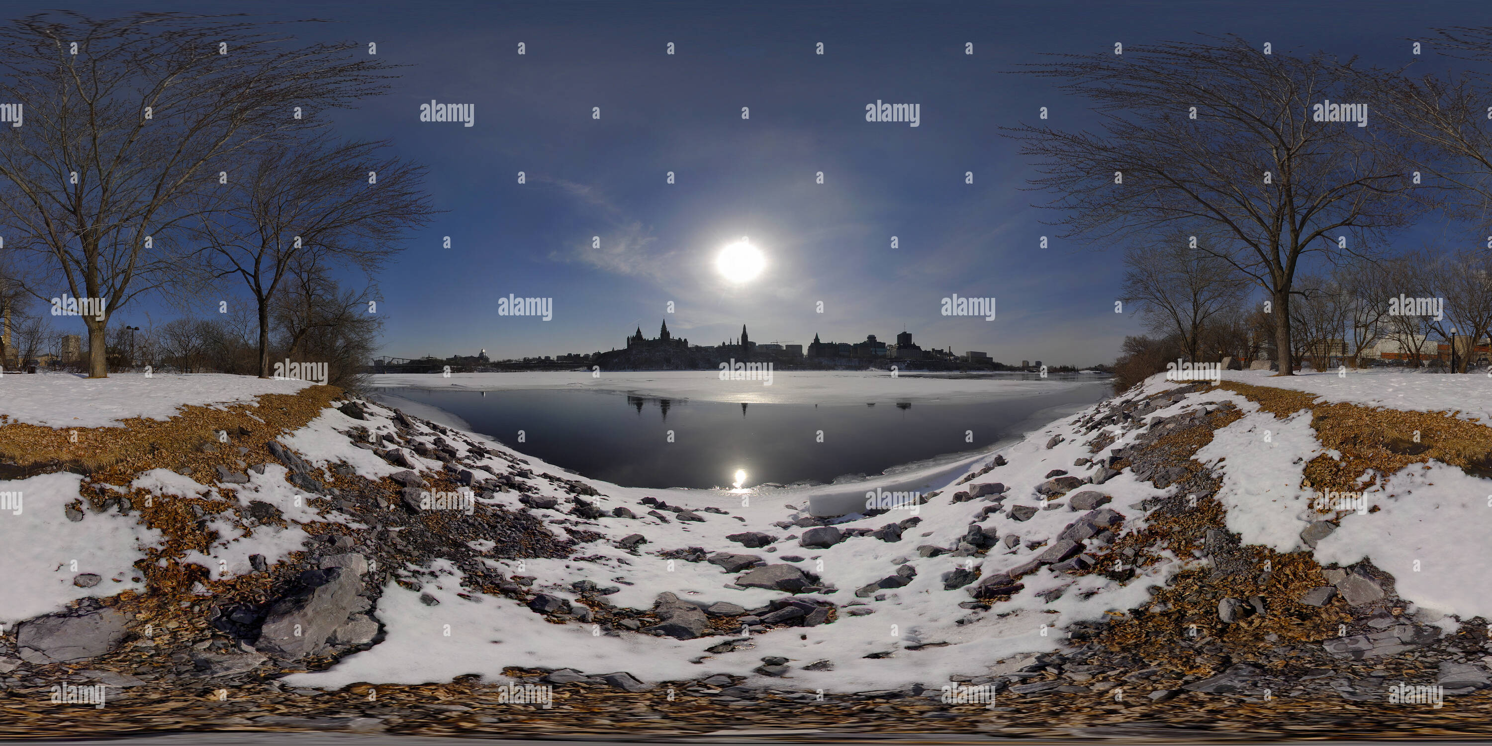 360° view of Ottawa River and Parliament Hill - Alamy