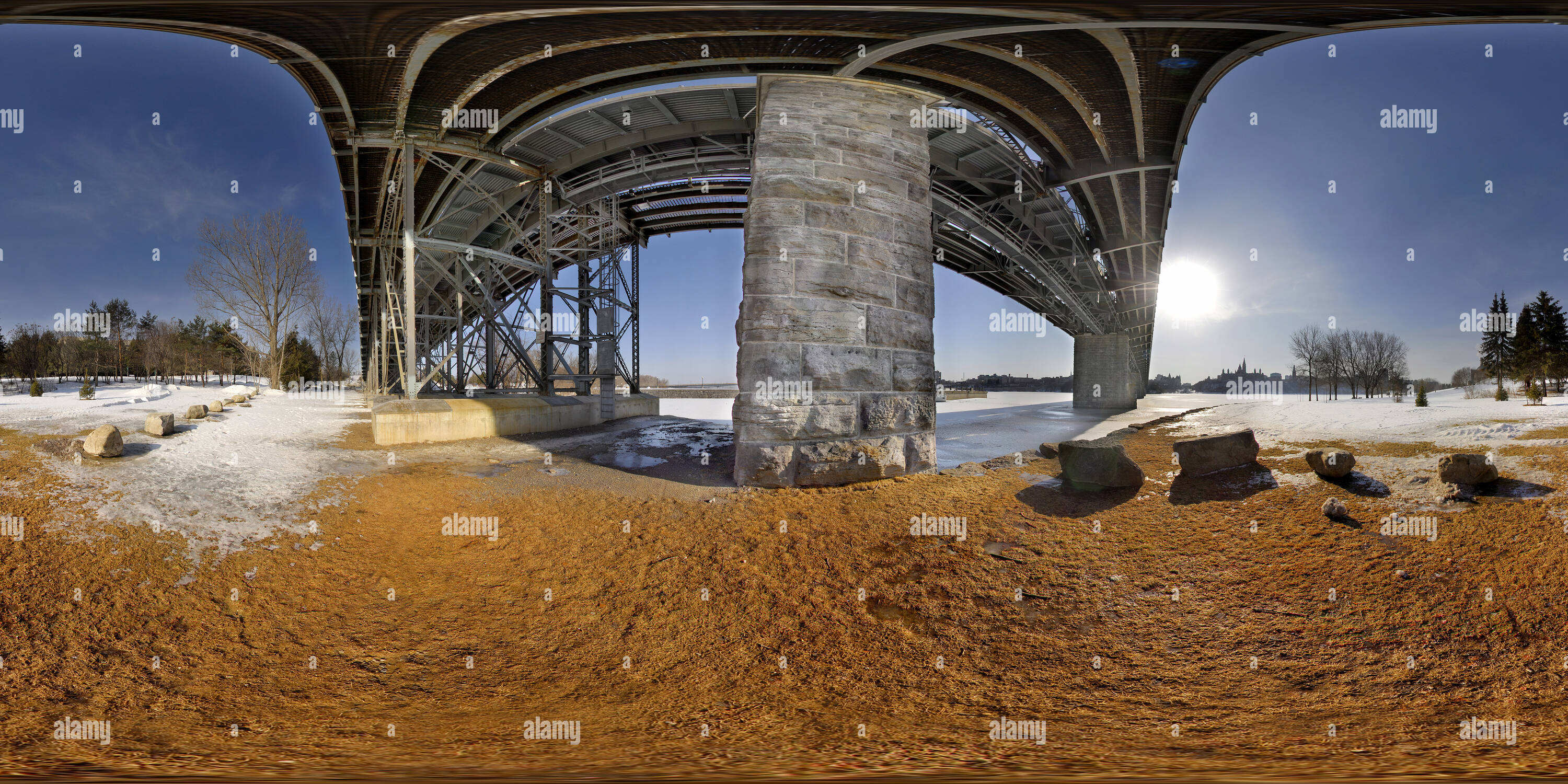 360° view of Under Alexandra Bridge, Ottawa - Alamy