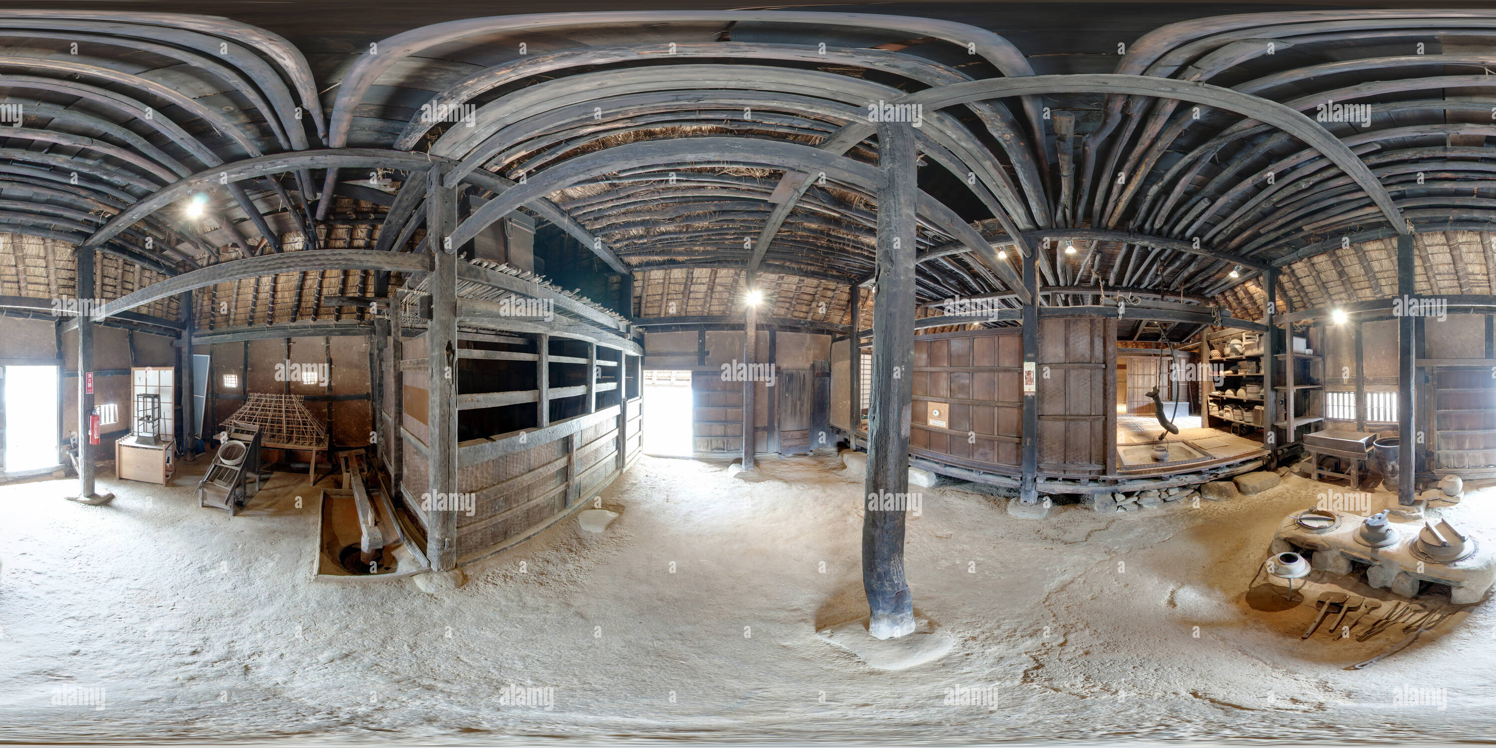 360° view of Earth Floor of the Oldest Japanese Residence - Alamy